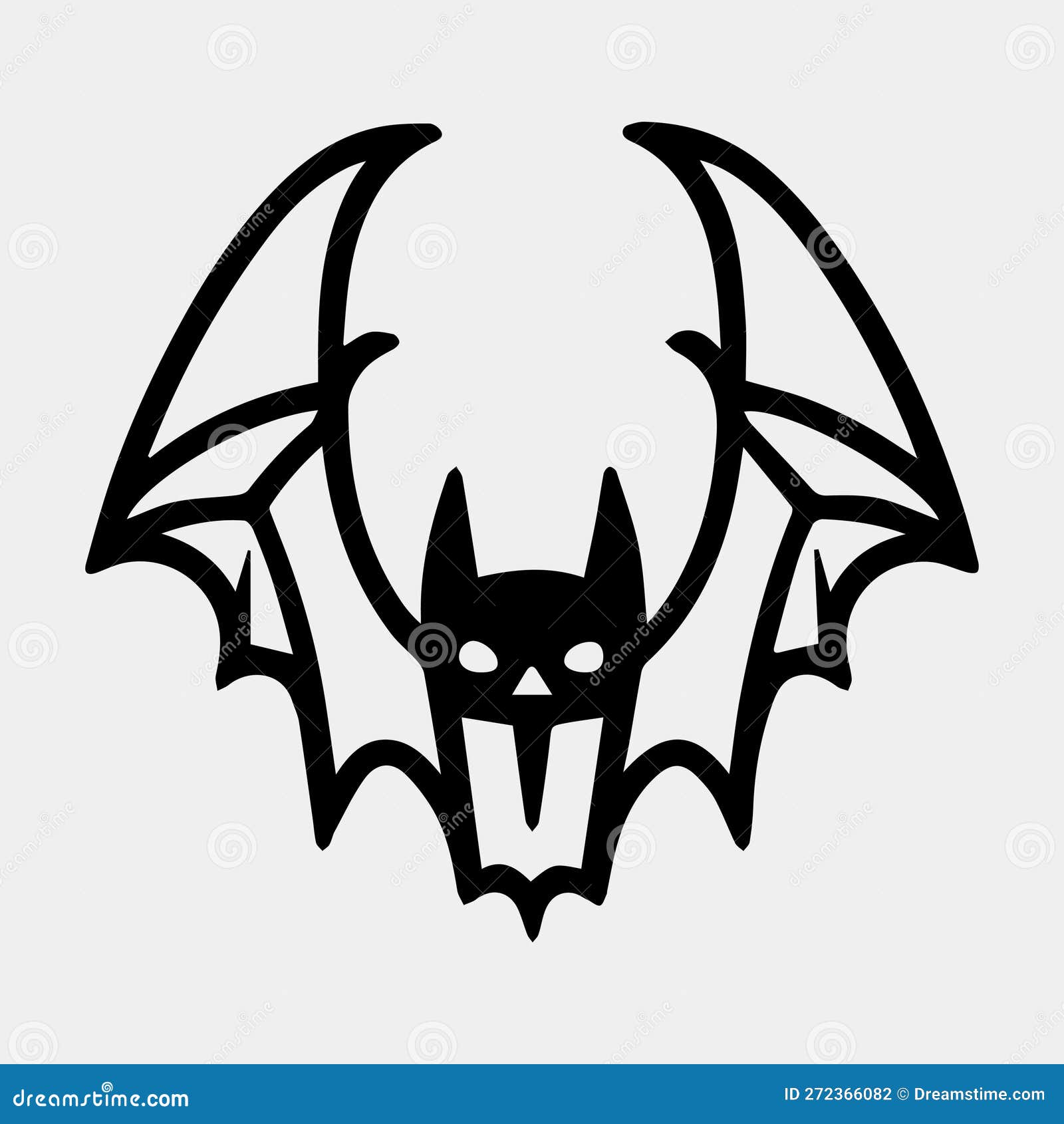 Black and White Bat Logo Design Stock Vector - Illustration of drawing ...