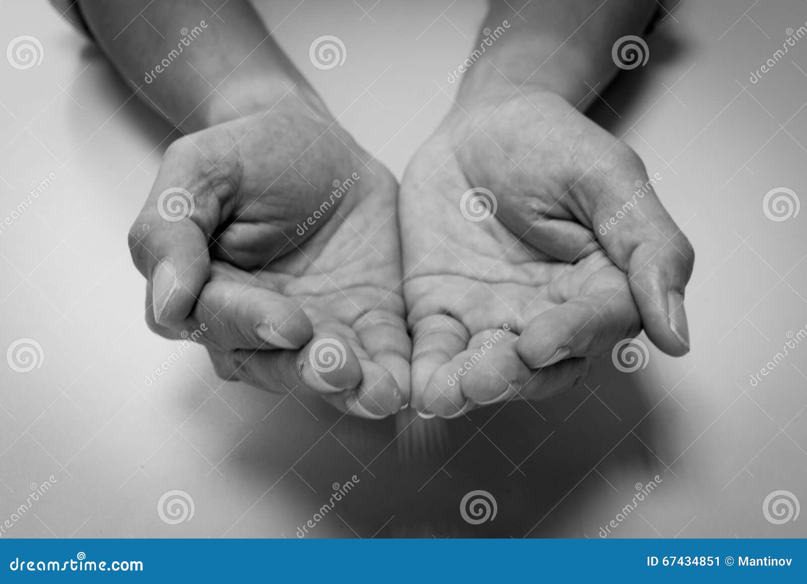 Black and White Begging Hands Stock Image - Image of giving, holding ...