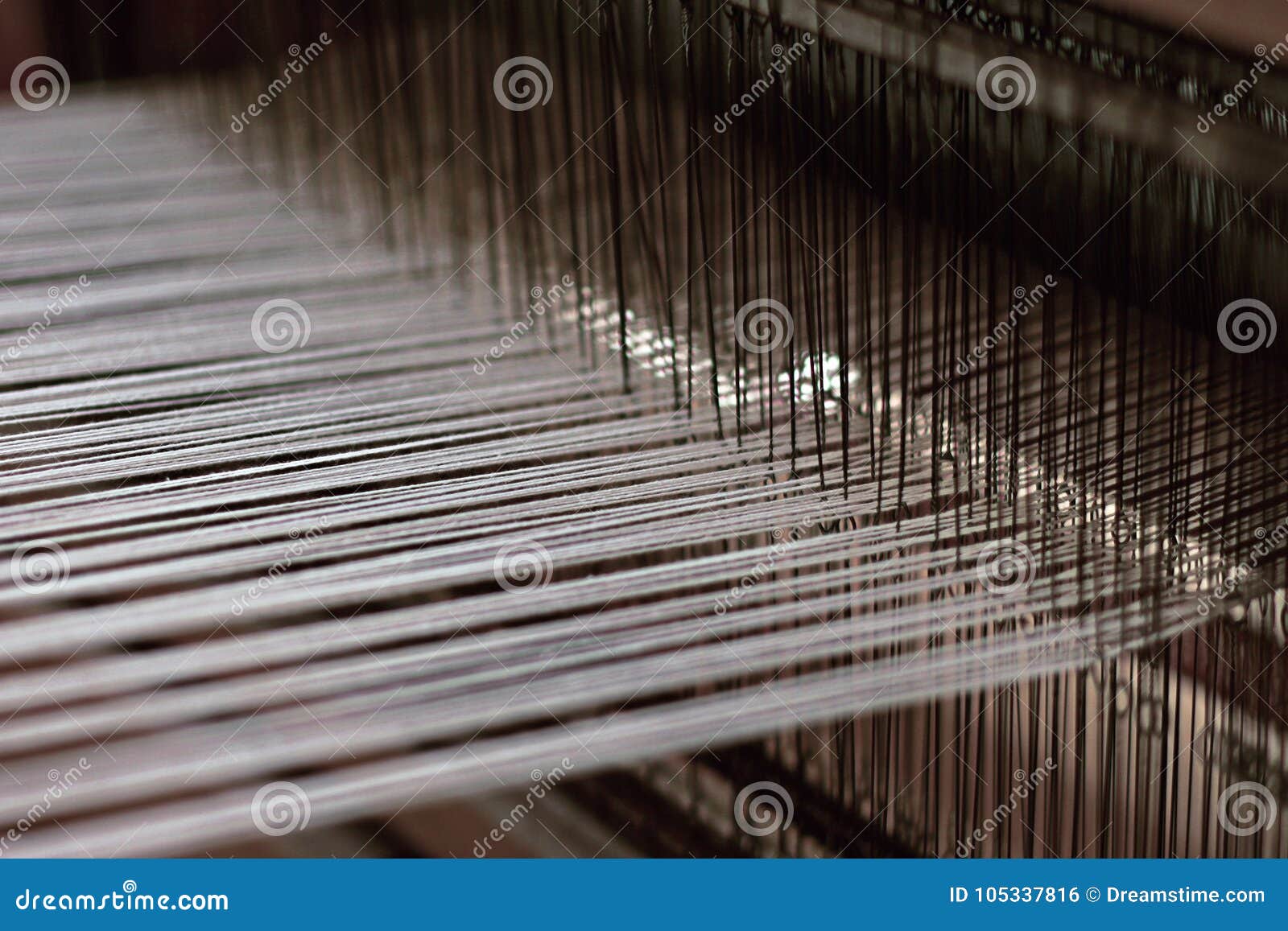 Black and white stock photo. Image of loom, cotton, handycraft - 105337816