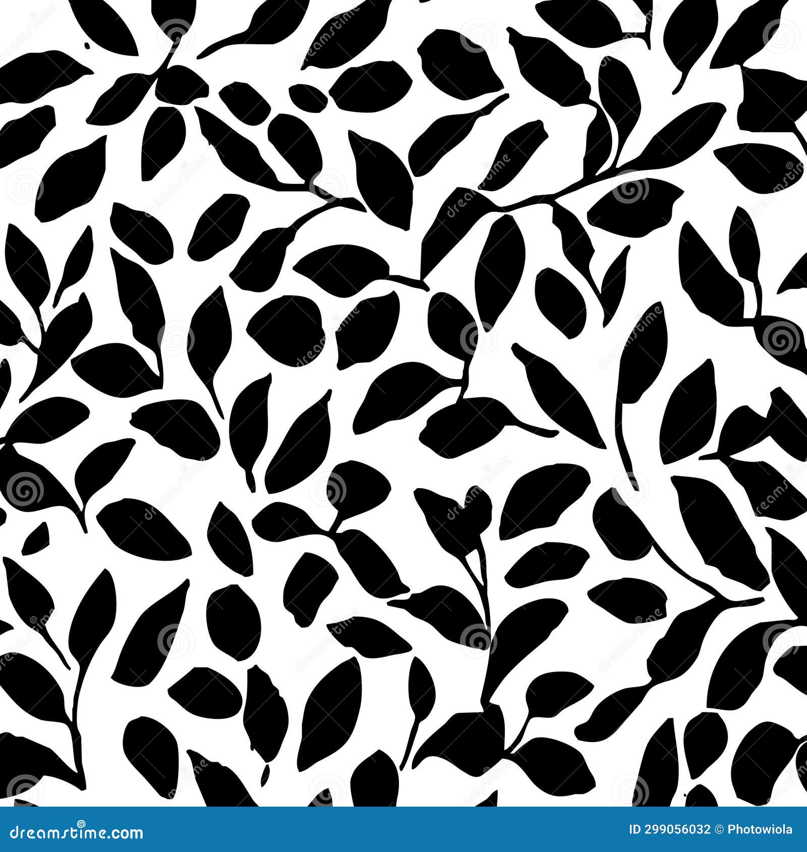 Black and White Botanical Pattern. for Use in Graphics, Materials ...