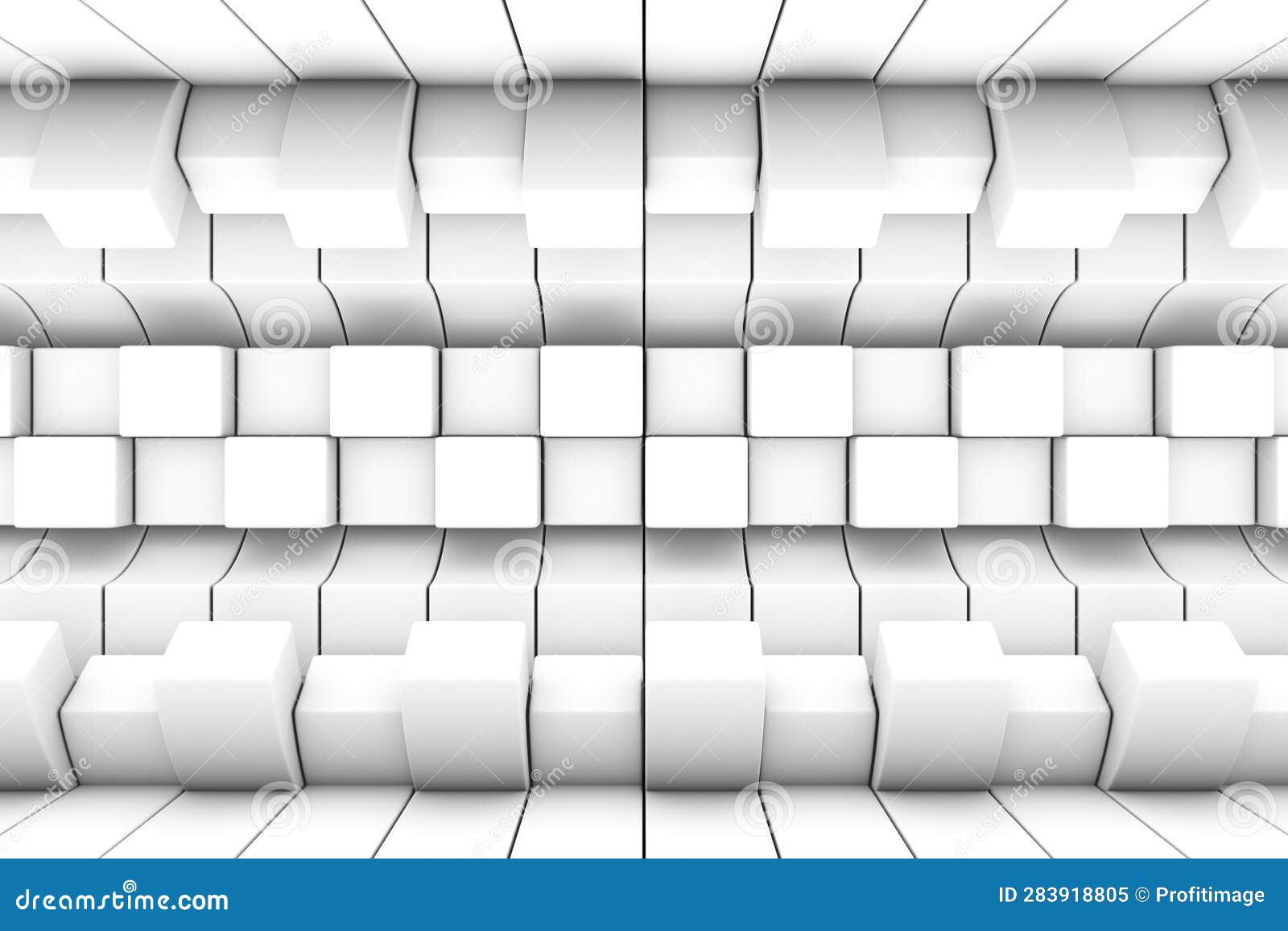 Black and White Boxes Waves Abstract Background 3D Stock Illustration ...