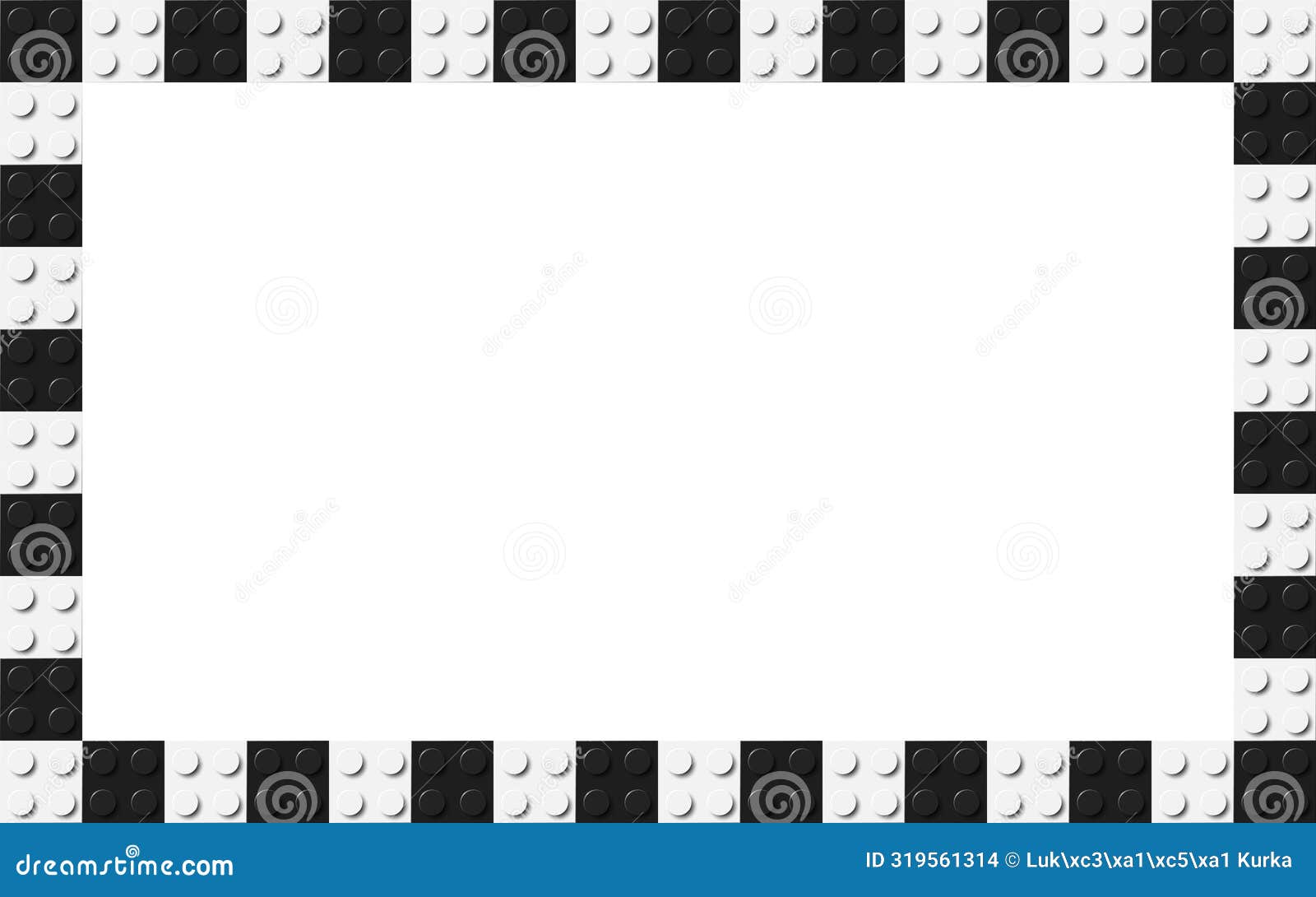 Black and White Brick Banner. Simple Frame Composed of Black and White ...