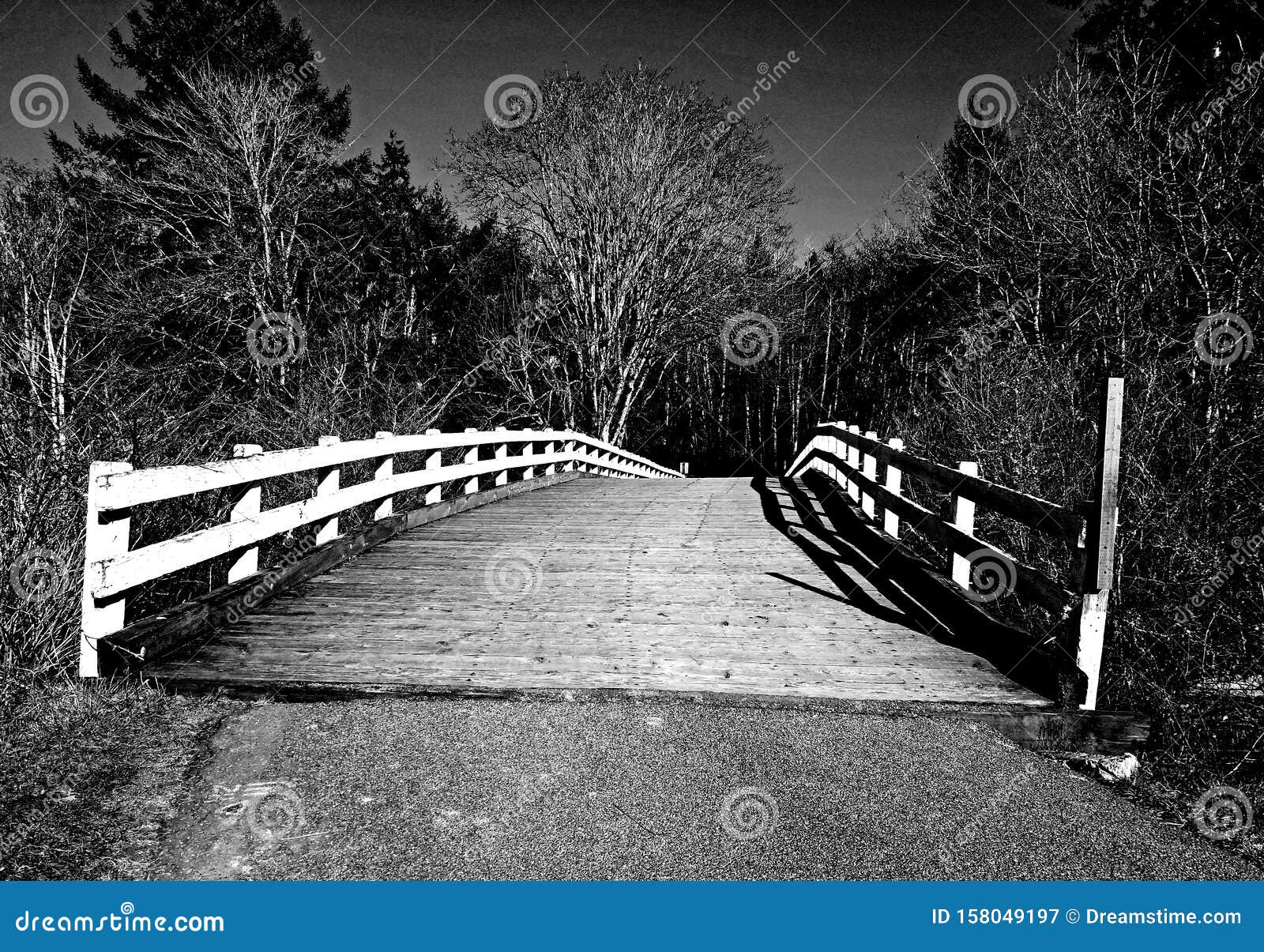 A black-and-white bridge stock image. Image of cool - 158049197