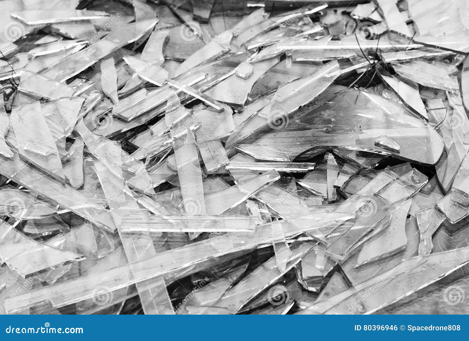 Black and White Broken Glass Fragments Texture Background Stock Photo ...