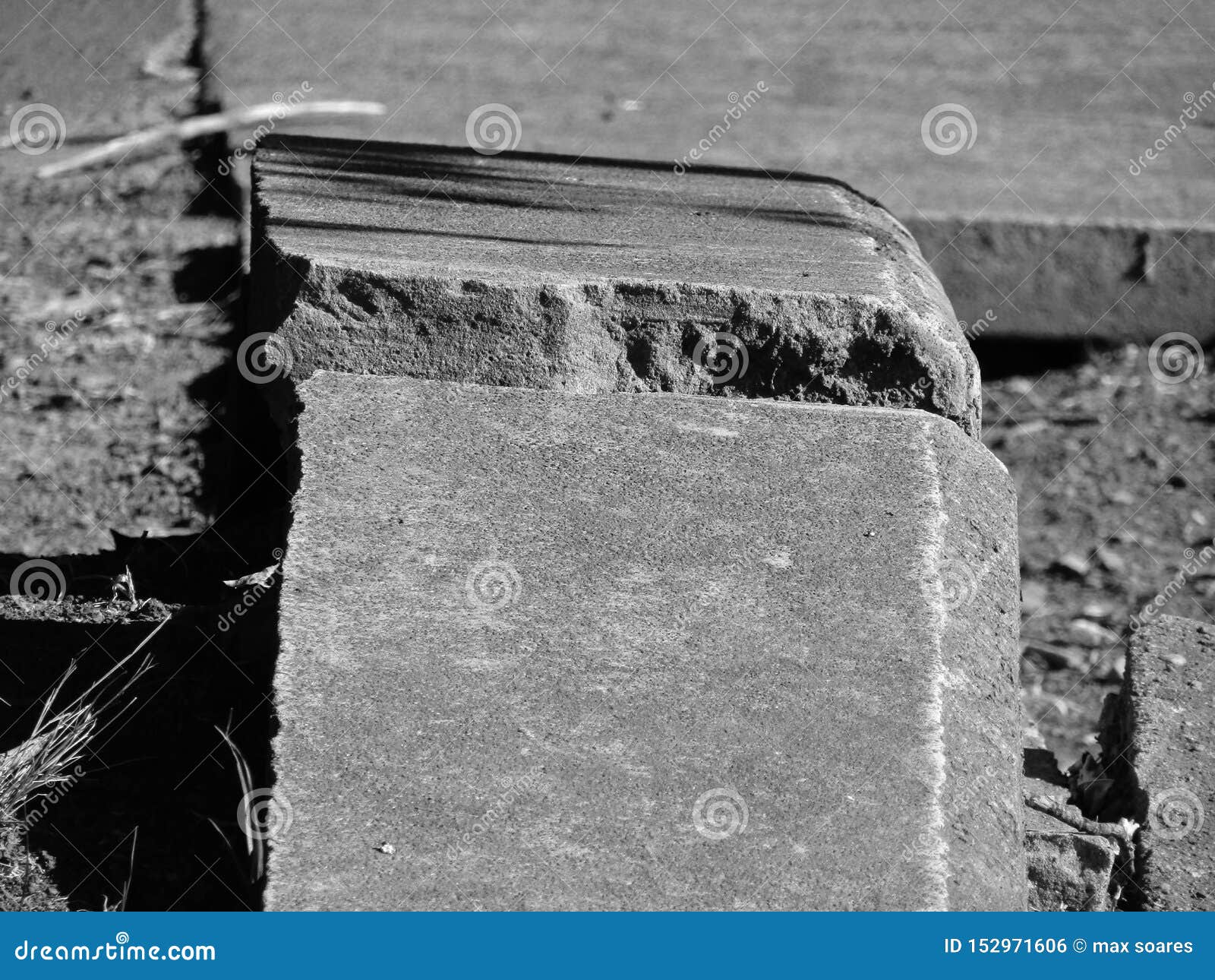Broken Sidewalk Curb With Exposed Rebar And Jagged Edges That Could ...