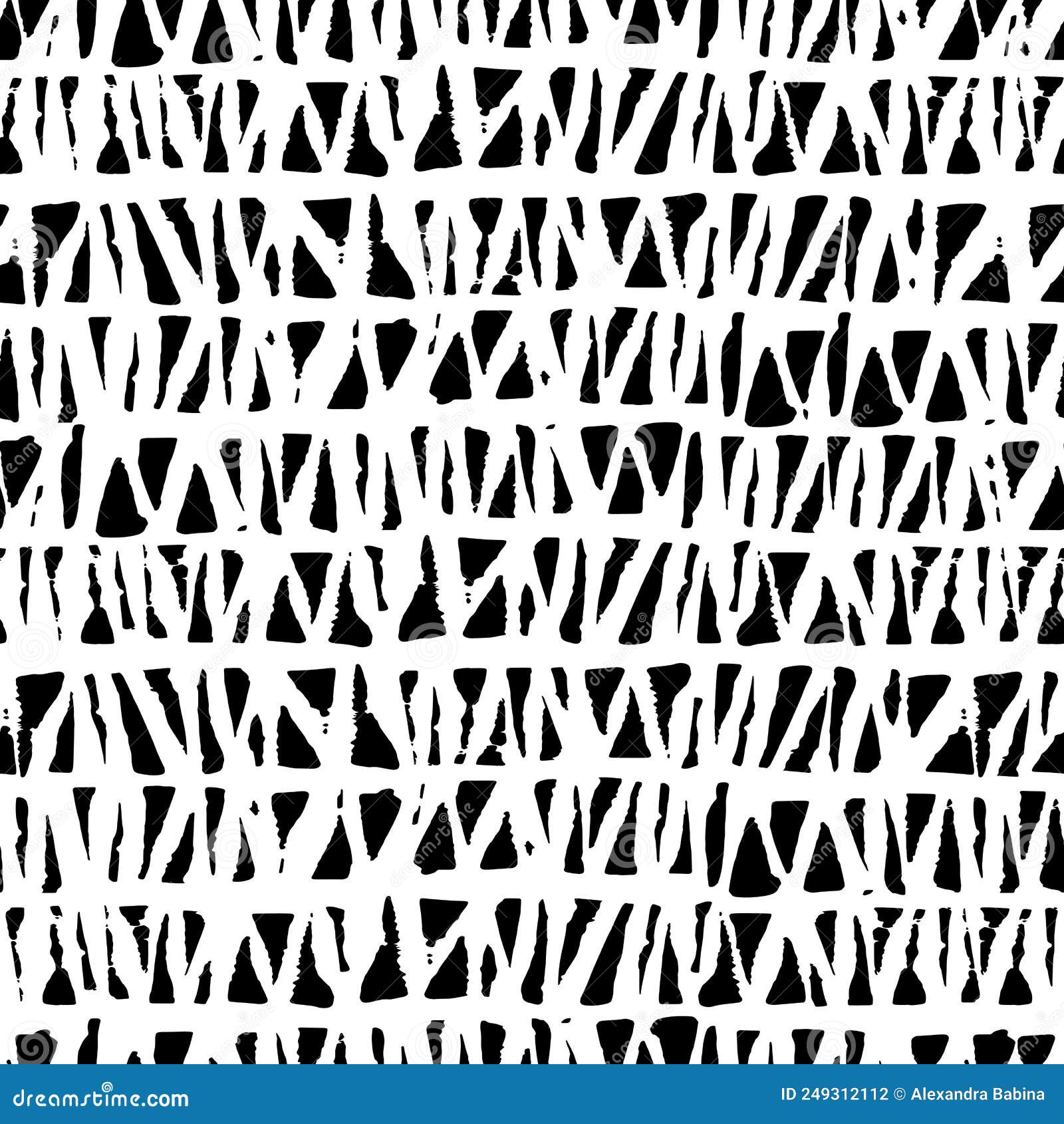 Black and White Broken Triangles Surface Pattern. Stock Vector ...