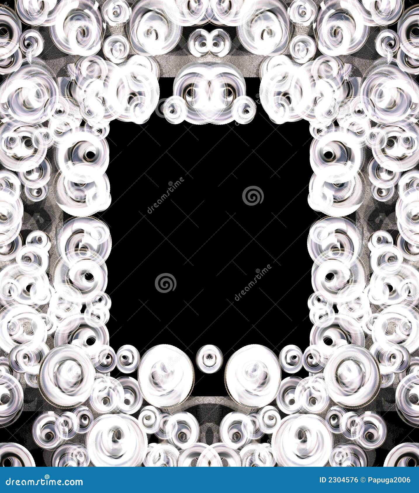 Black and White Bubble Frame Stock Photo - Image of circle, pattern ...