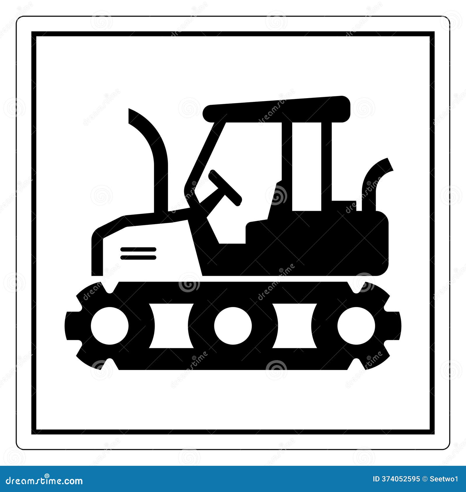 Bulldozer Icon Cartoon Vector | CartoonDealer.com #98531709