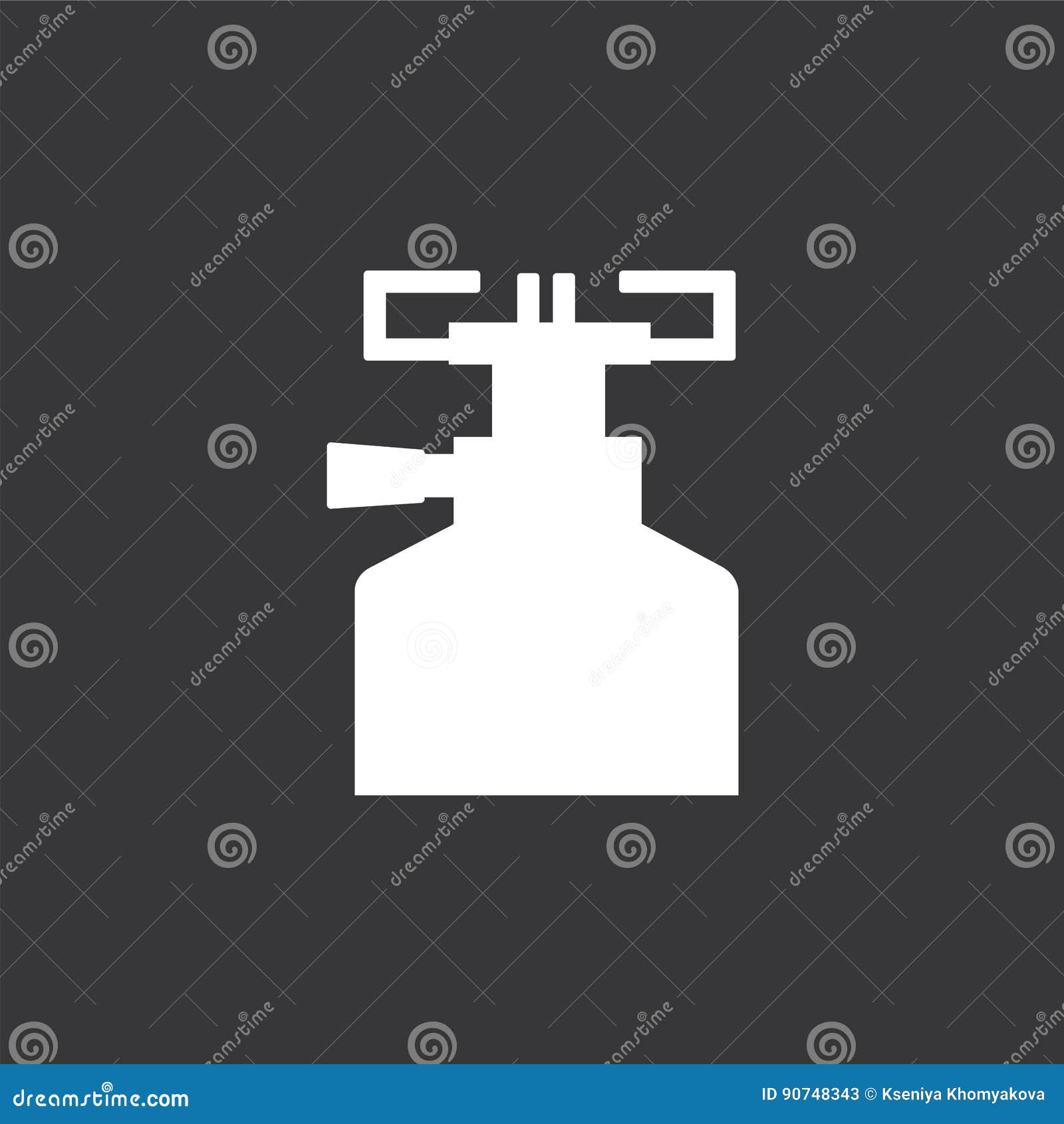 Black and White Burner Sign Stock Vector - Illustration of fire ...