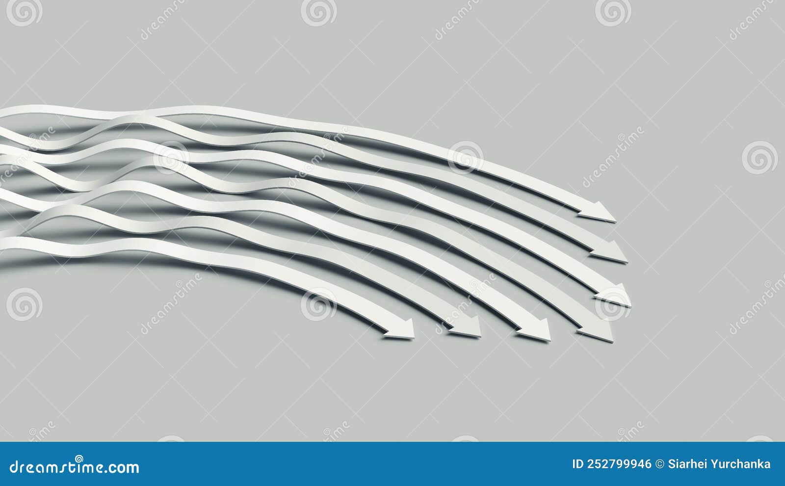 Directions Of Intensive Development. Array Of Wavy Lines In Competition ...