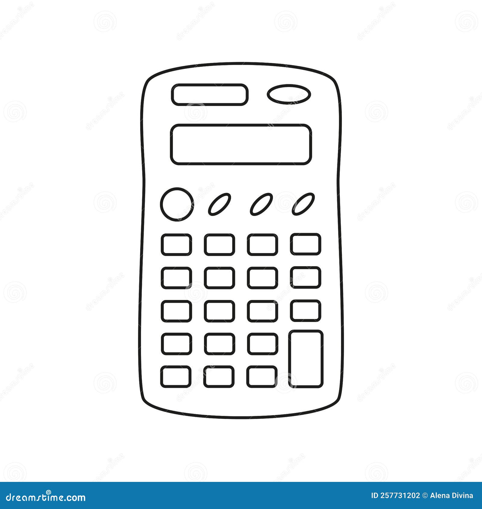 Black and White Calculator-01 Stock Vector - Illustration of math ...