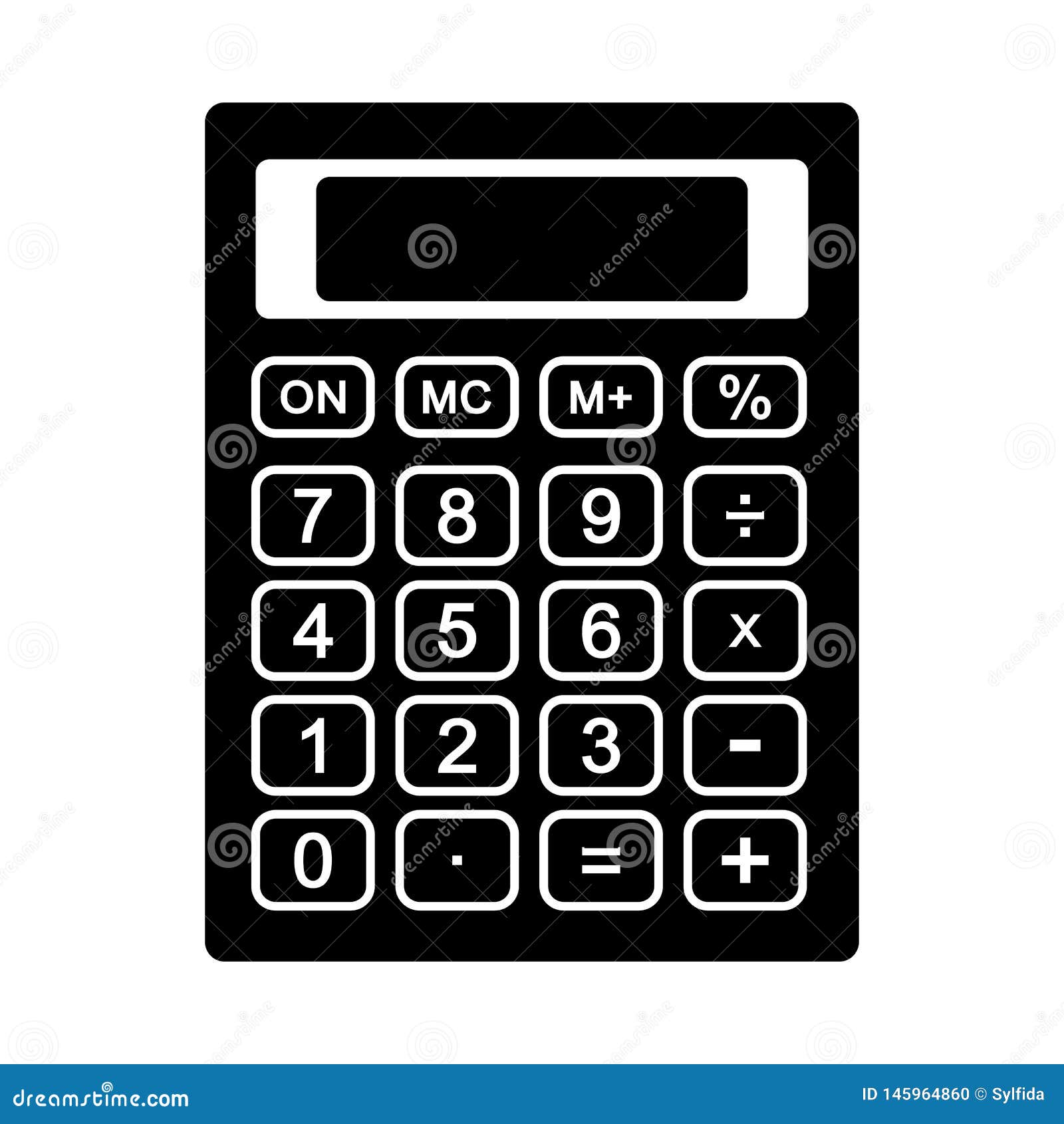 Black and White Calculator Icon. Vector Illustration Stock Illustration ... Black and White Calculator Icon. Vector Illustration Stock Illustration ...