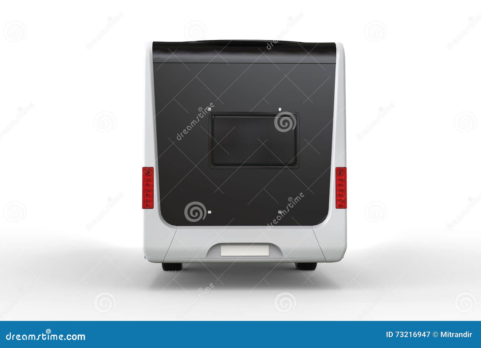 Tour Bus Rear View Illustration Royalty-Free Stock Image ...