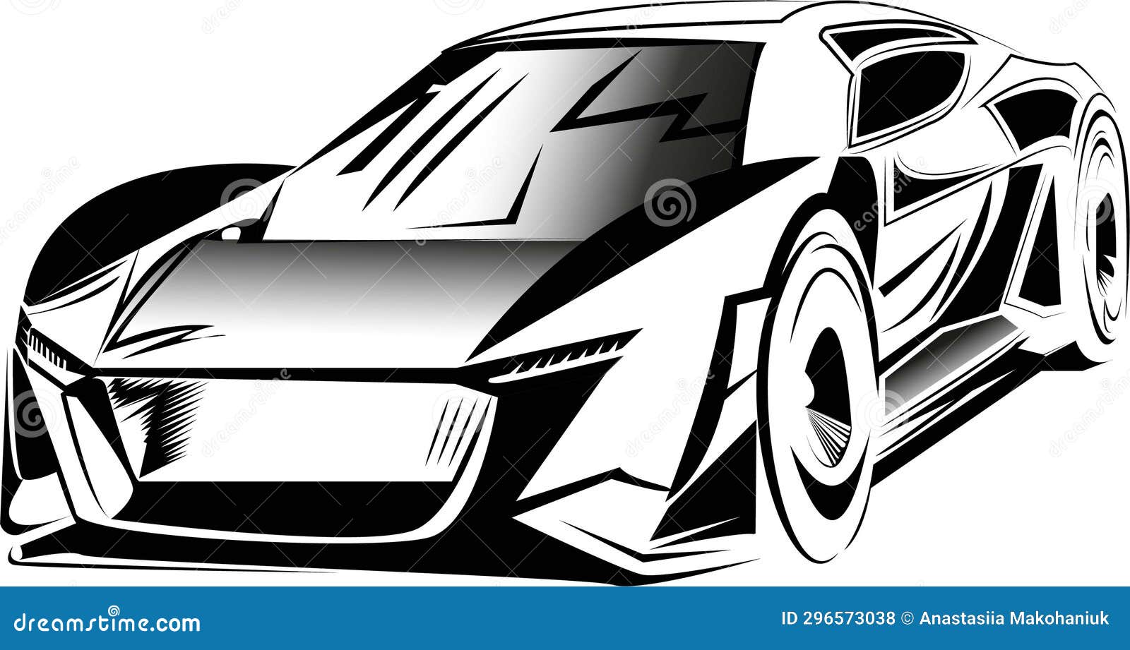 Black and White Car, Outline, Minimalism, Universal Advertising Stock ...