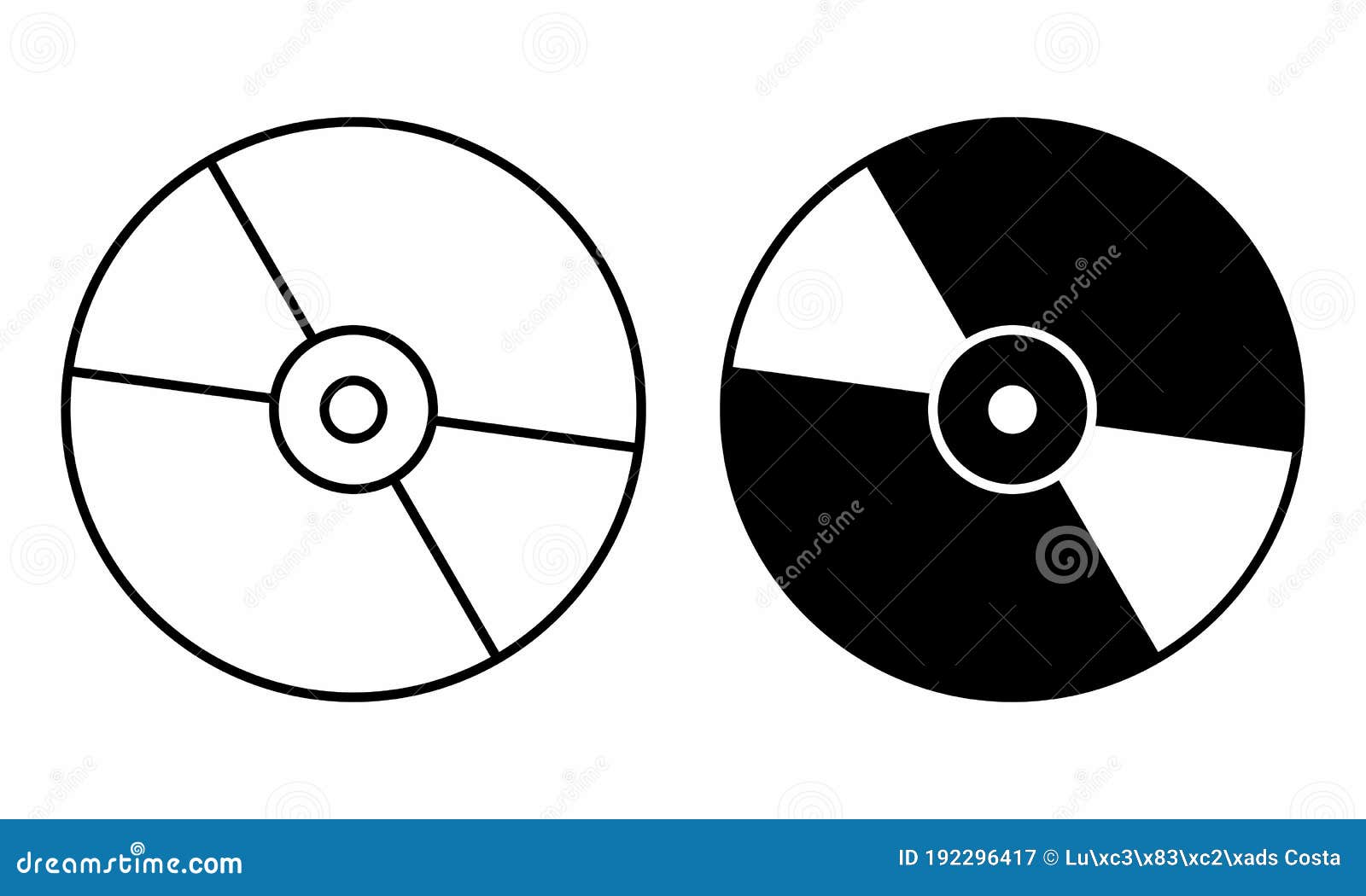 Black and white CDs stock illustration. Illustration of blank - 192296417