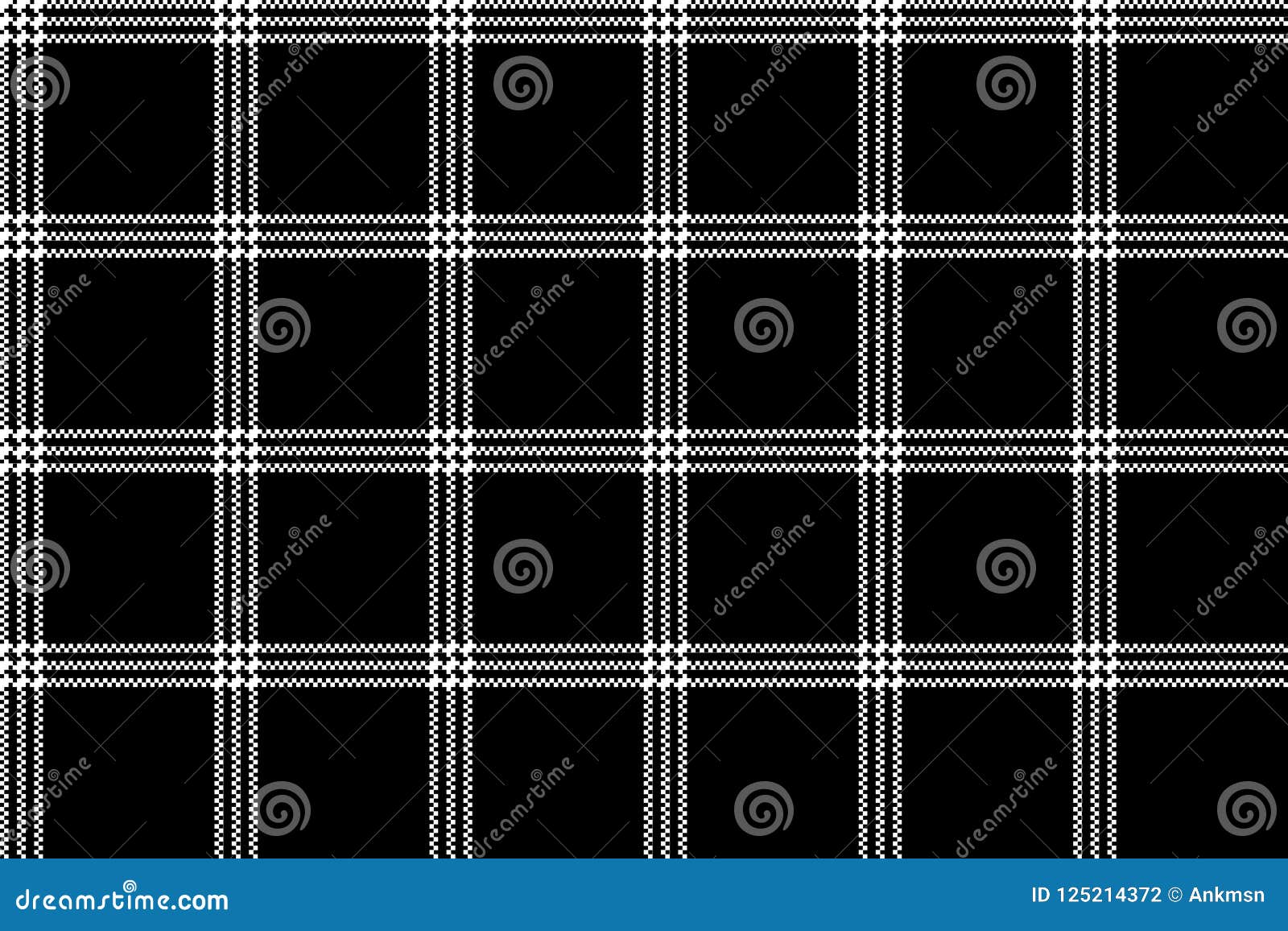 Black White Check Fabric Texture Simple Seamless Pattern Stock Vector ...
