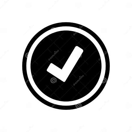 Black and White Check Mark stock vector. Illustration of diagram ...