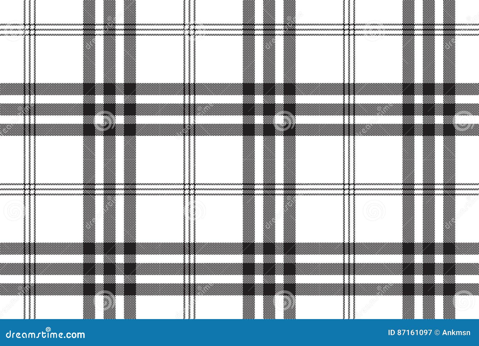 Black White Check Pixel Square Fabric Texture Seamless Pattern Stock ...