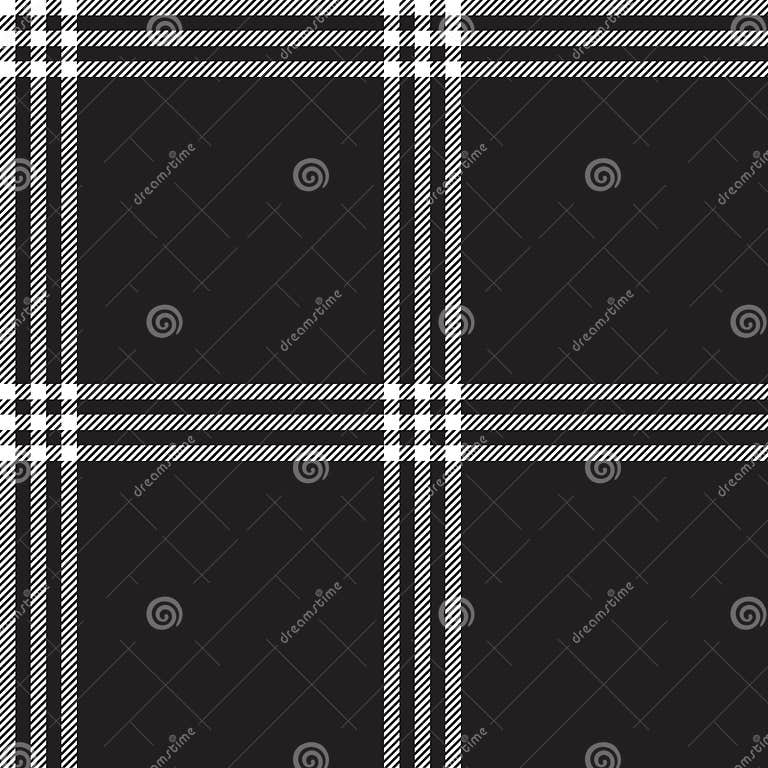 Black White Check Plaid Fabric Texture Seamless Pattern Stock Vector ...