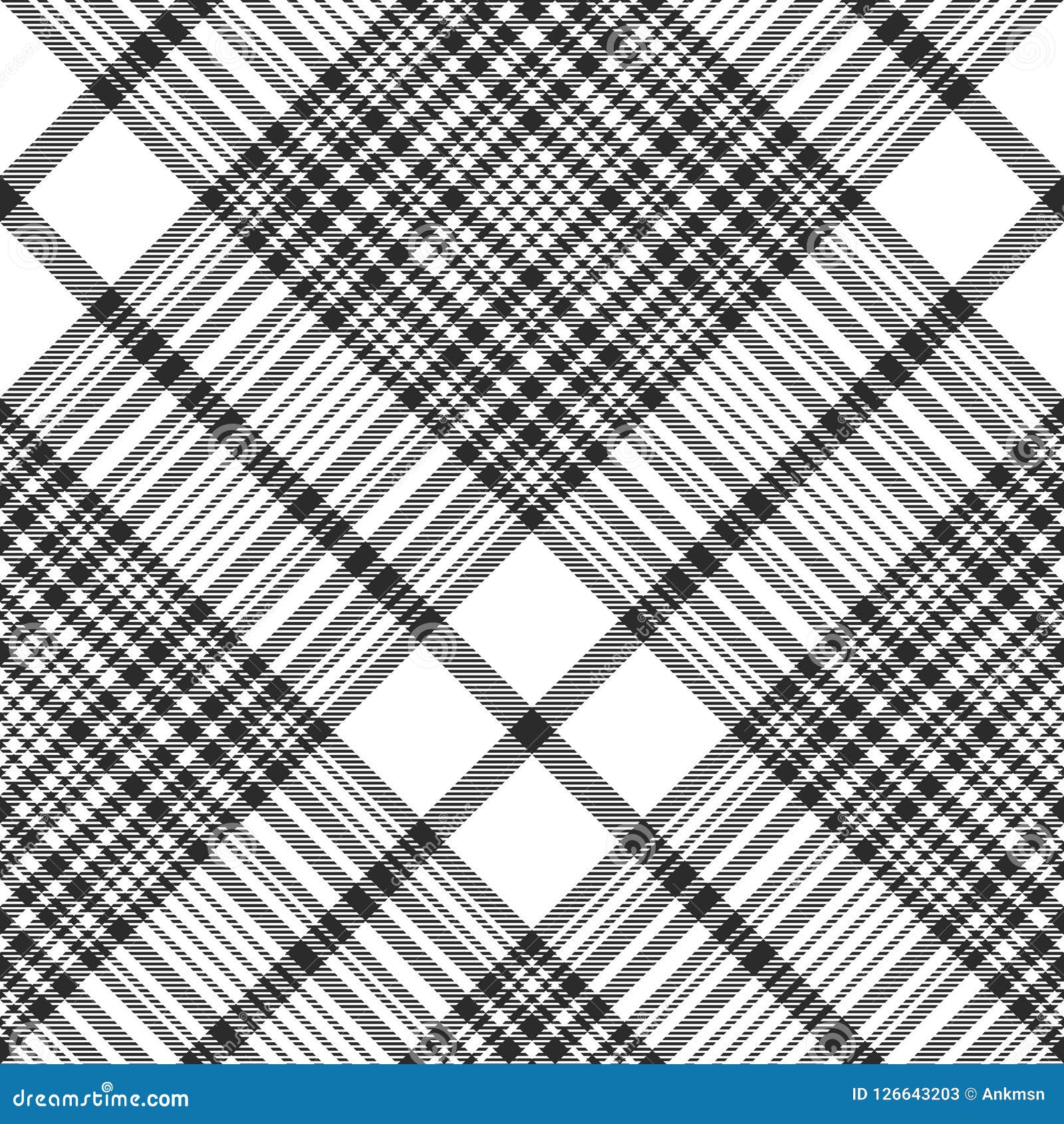 Black and White Check Plaid Seamless Fabric Texture Stock Vector ...