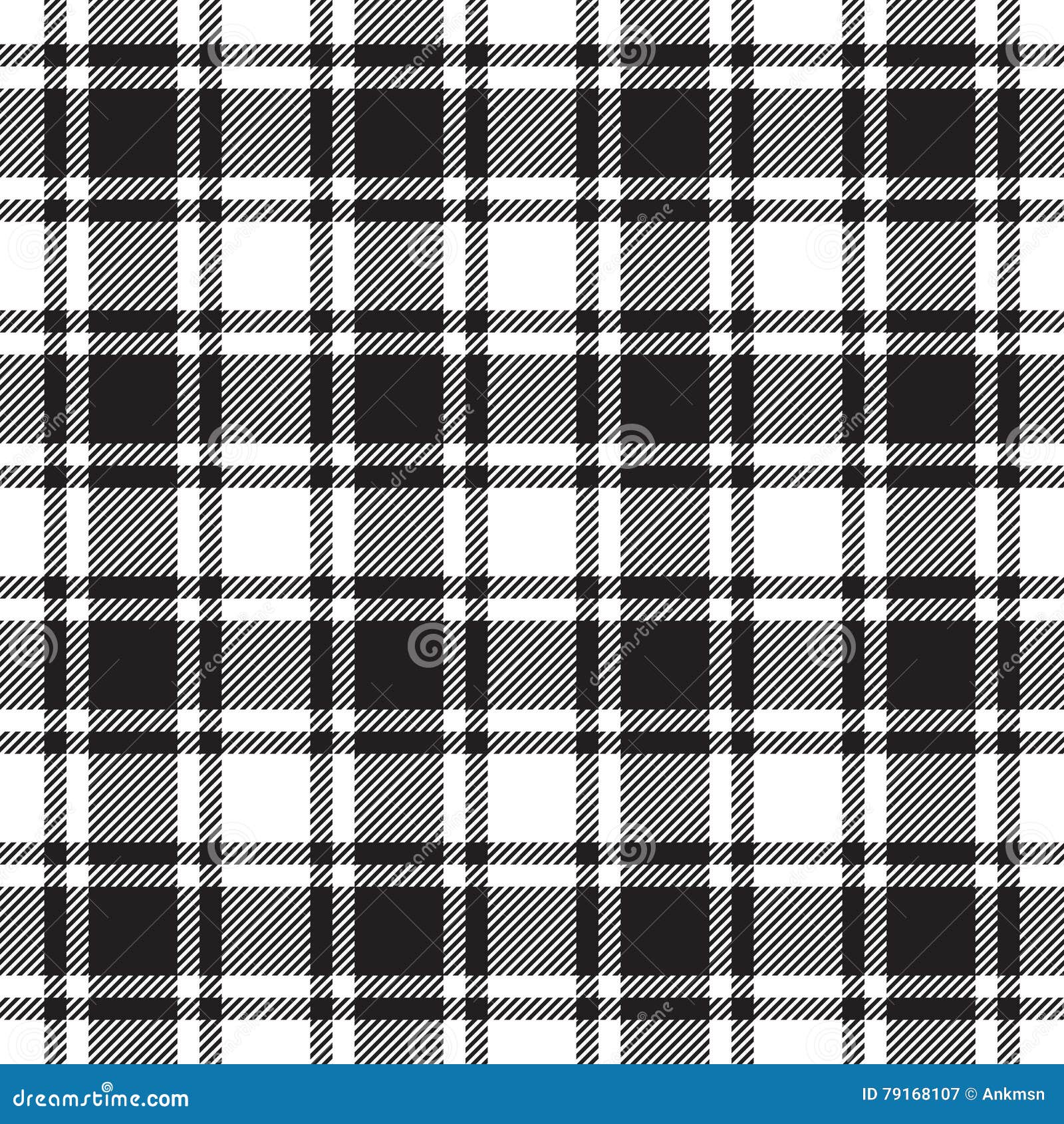 Black White Check Plaid Texture Seamless Pattern Stock Vector ...