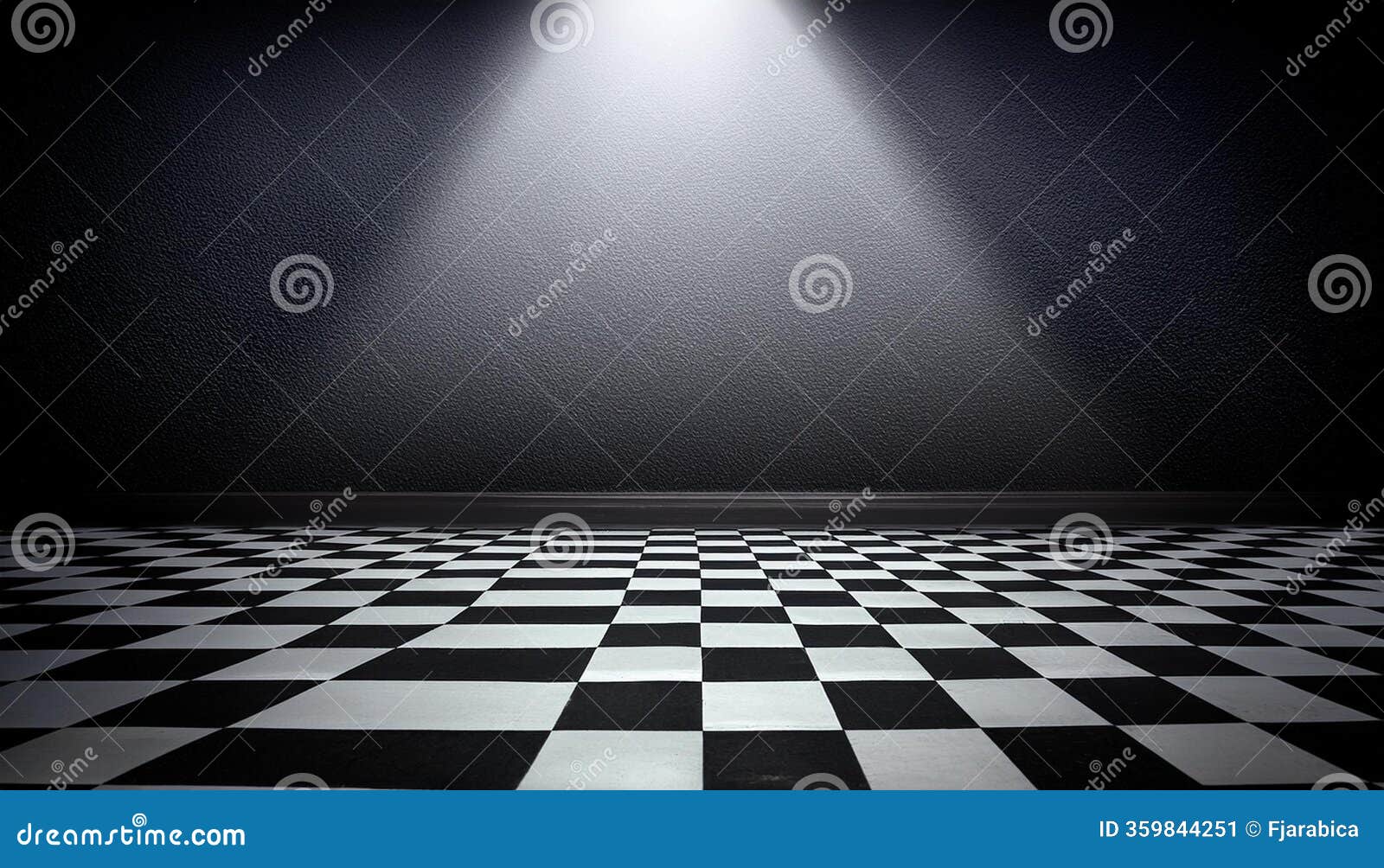 Black and White Checkerboard Background with Light Stock Illustration ...