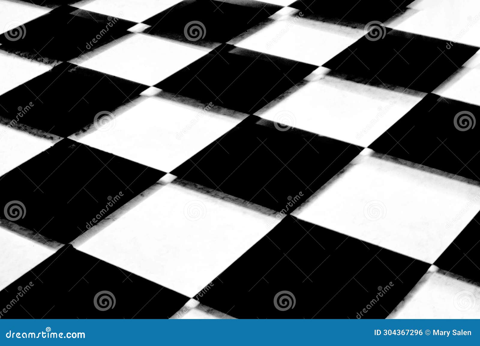 Black and White Checkerboard Background with Raised Shadowed Diamonds ...