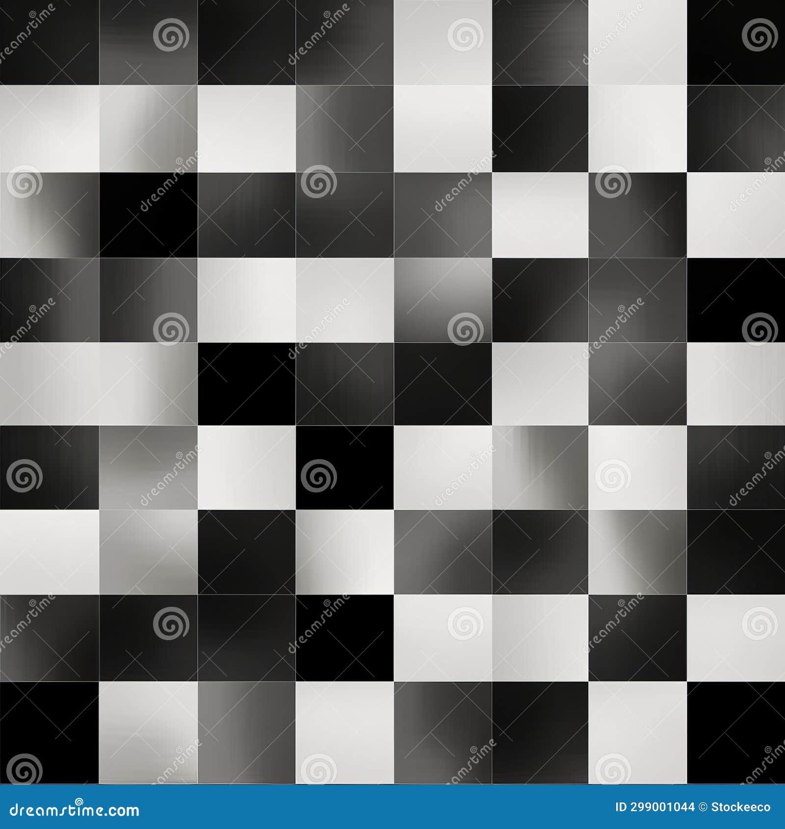 Abstract Black and White Checkerboard Pattern Vector with Metallic ...