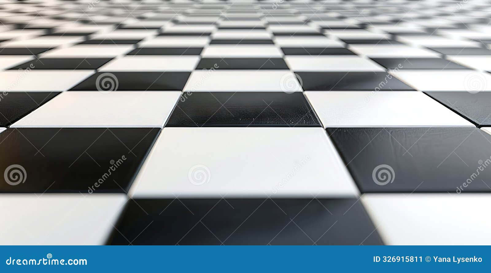 Black and White Checkered Floor Pattern Extending into the Distance ...