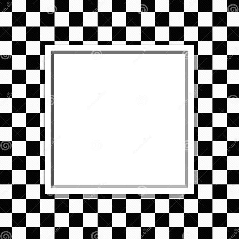 Black and White Checkered Frame with Frame Background Stock ...