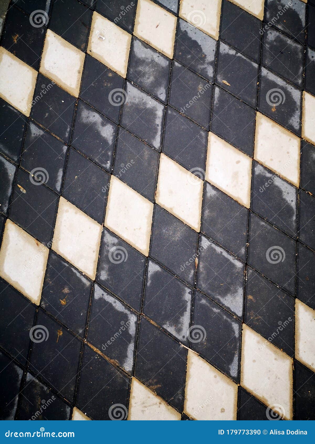 Black and White Checkered Marble Floor Pattern Stock Photo - Image of ...