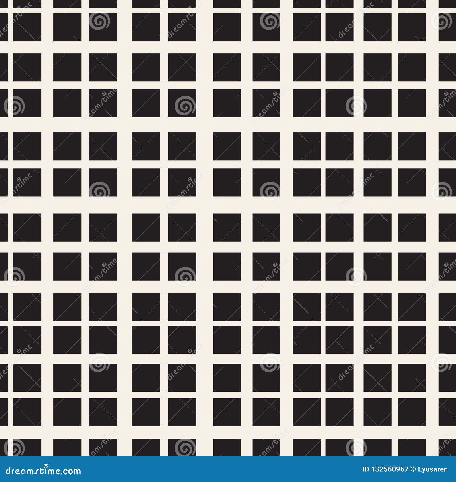 Black and White Checkered Vector Seamless Pattern Stock Illustration ...