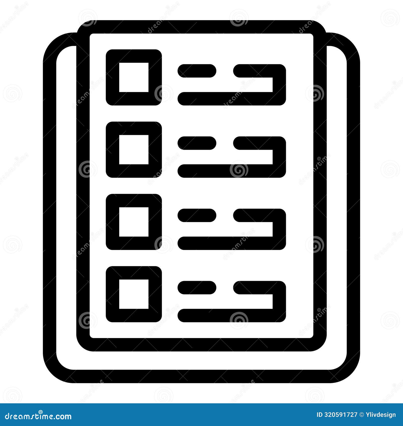 Black and White Checklist Icon Illustration Stock Vector - Illustration ...