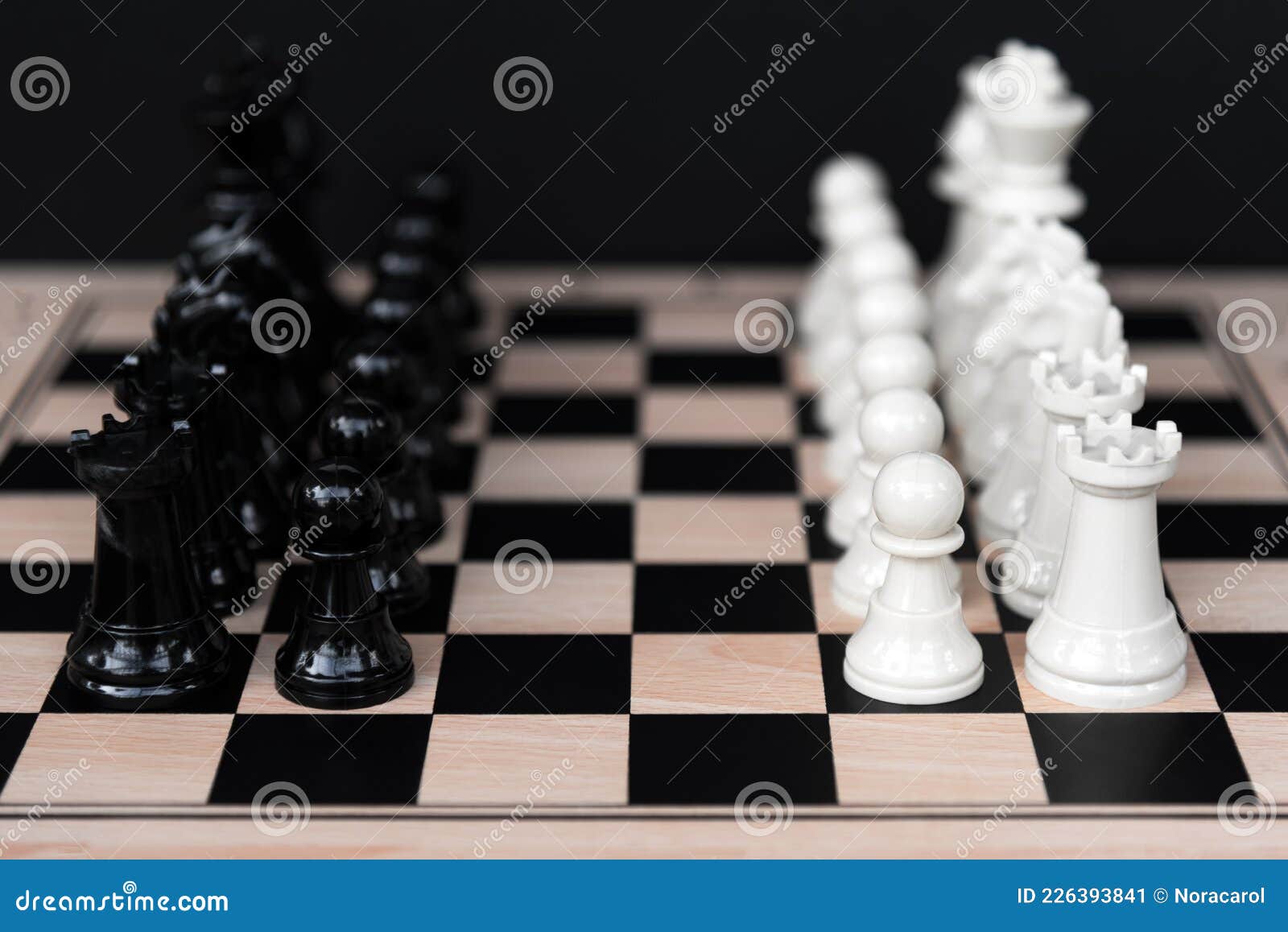 Black and White Chess Board Stock Image - Image of focus, board: 226393841