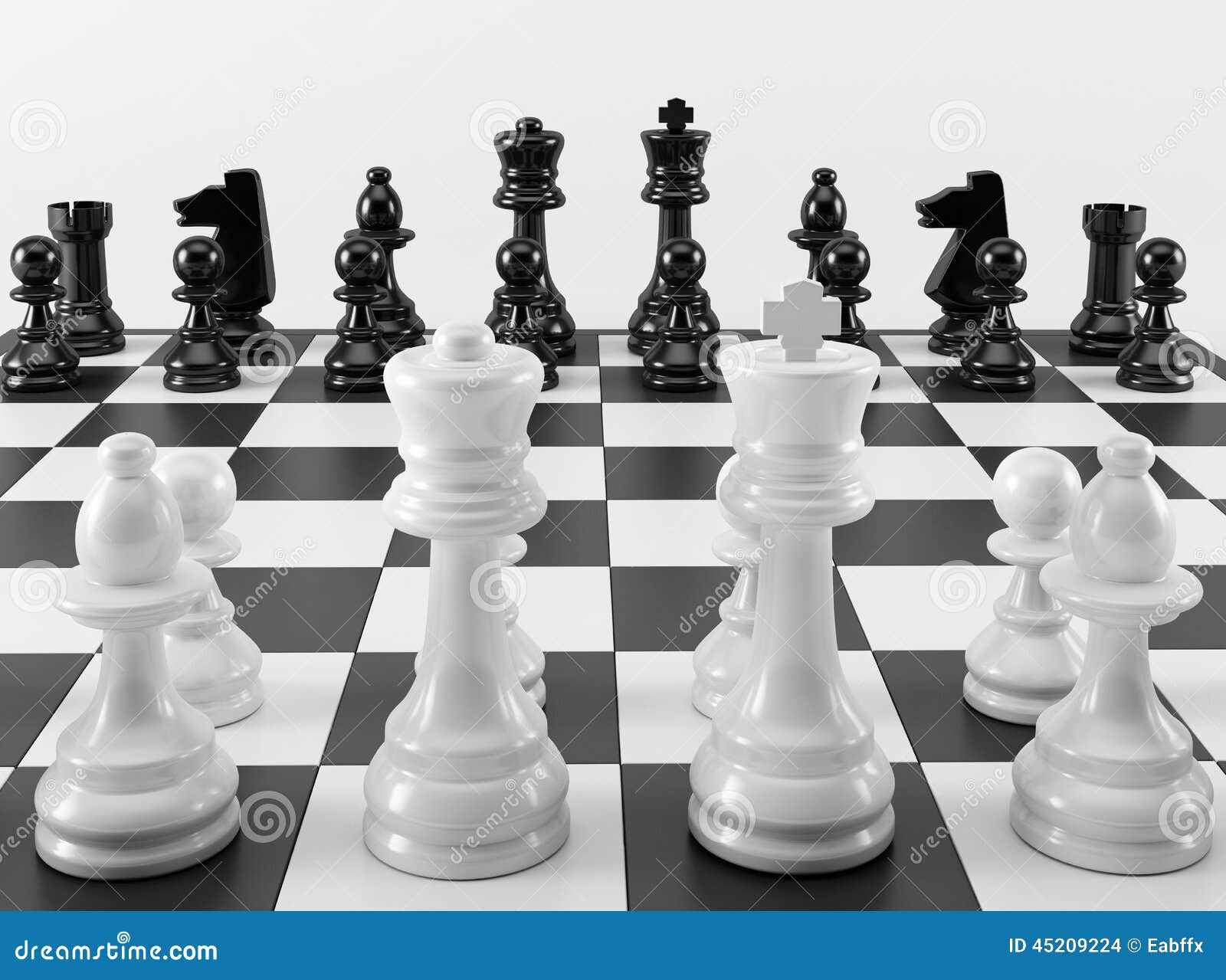 Black and White Chess Board Stock Illustration - Illustration of close ...