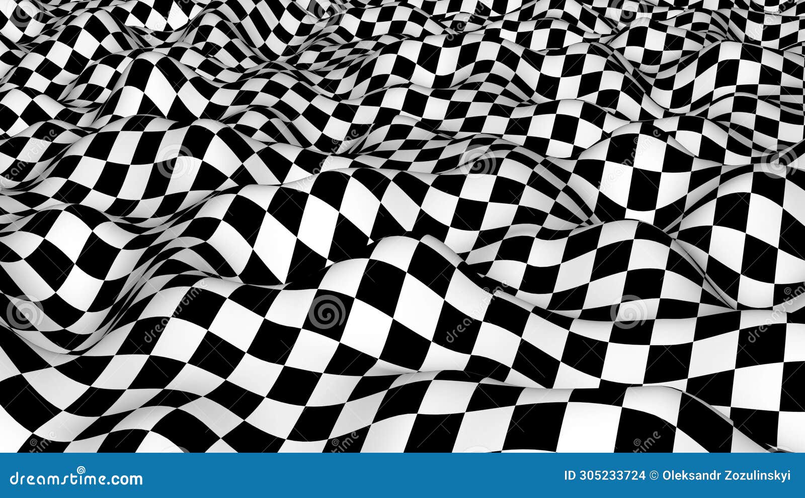 Black and White Chess Board Curve Intro 3d Stock Illustration ...