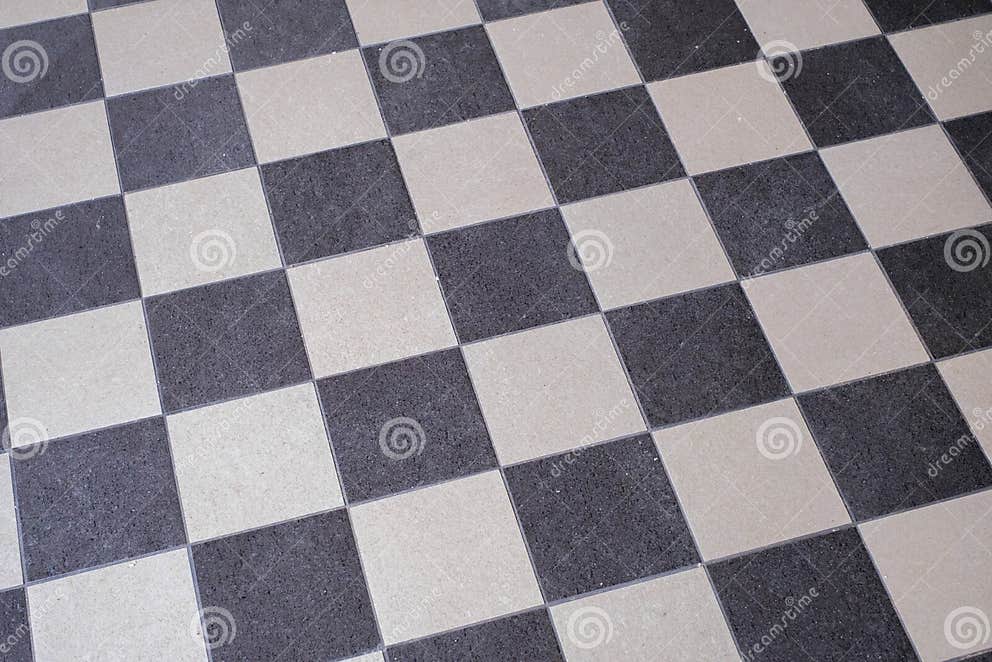 A Black and White Chess Pattern of a Floor Stock Photo - Image of ...
