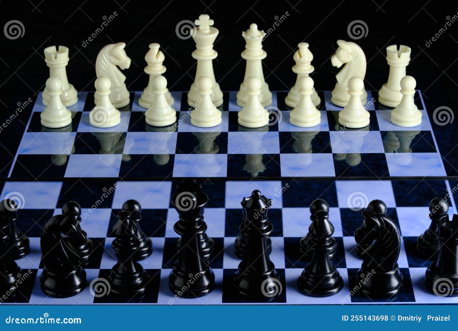 Black and White Chess Pieces on Chess Board Stock Photo - Image of king ...