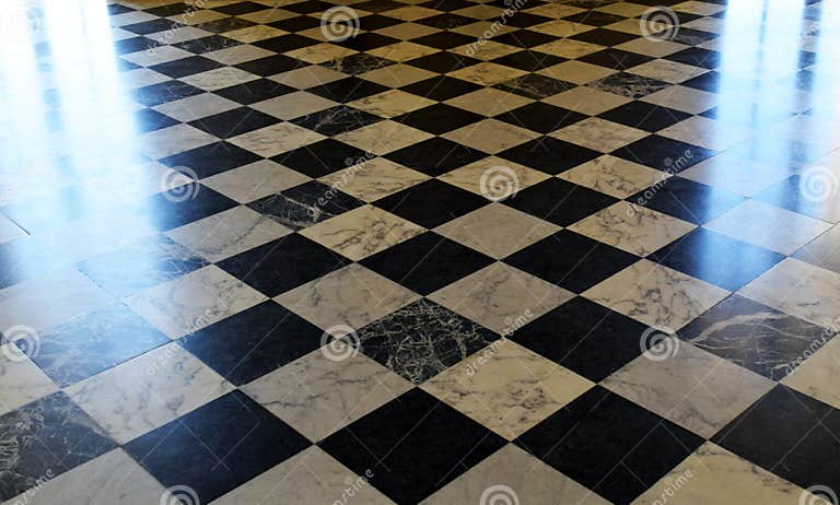 Black and White Chess Tile Floor Pattern Stock Image - Image of board ...