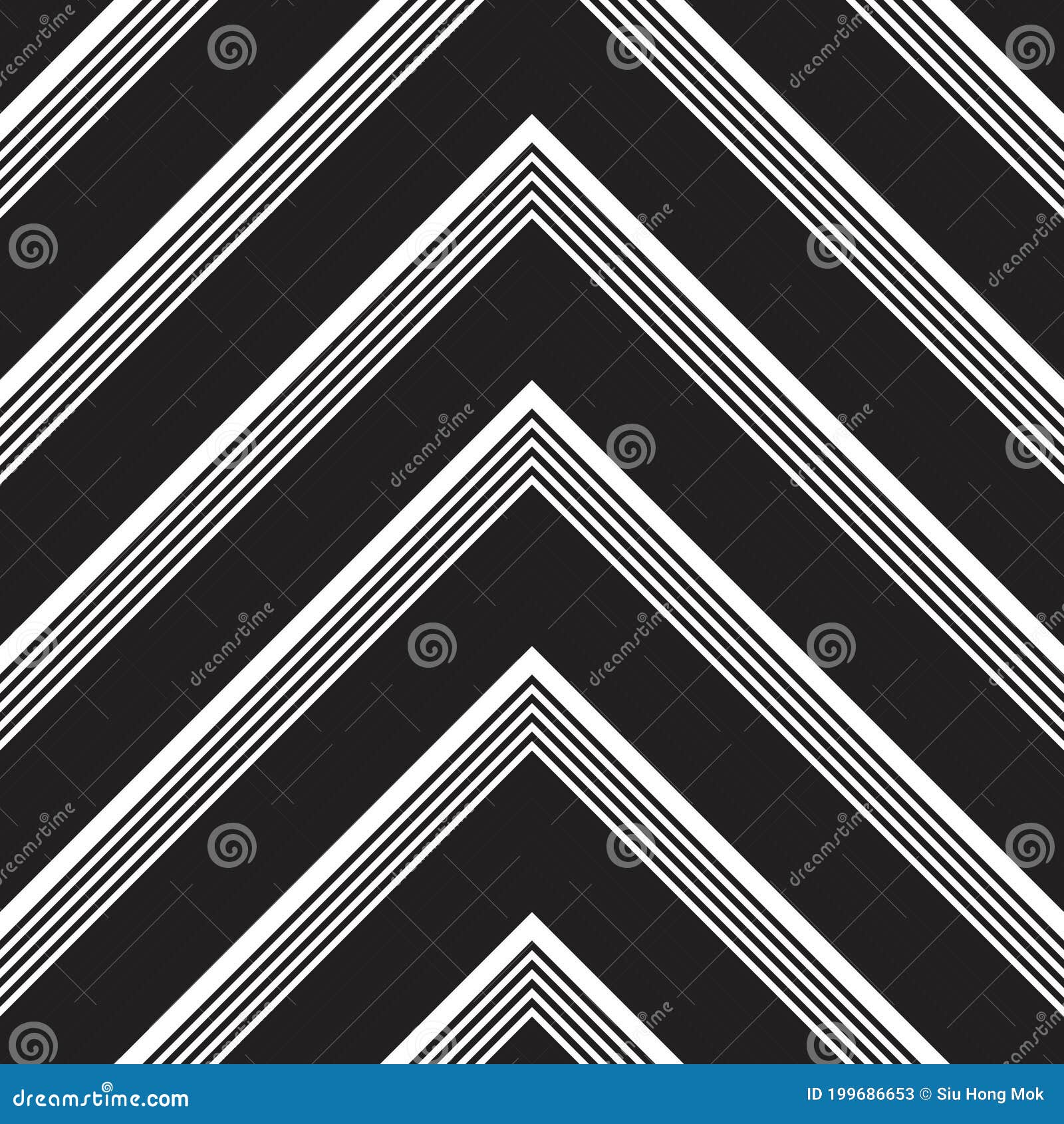 Black and White Chevron Diagonal Stripes Seamless Pattern Background ...