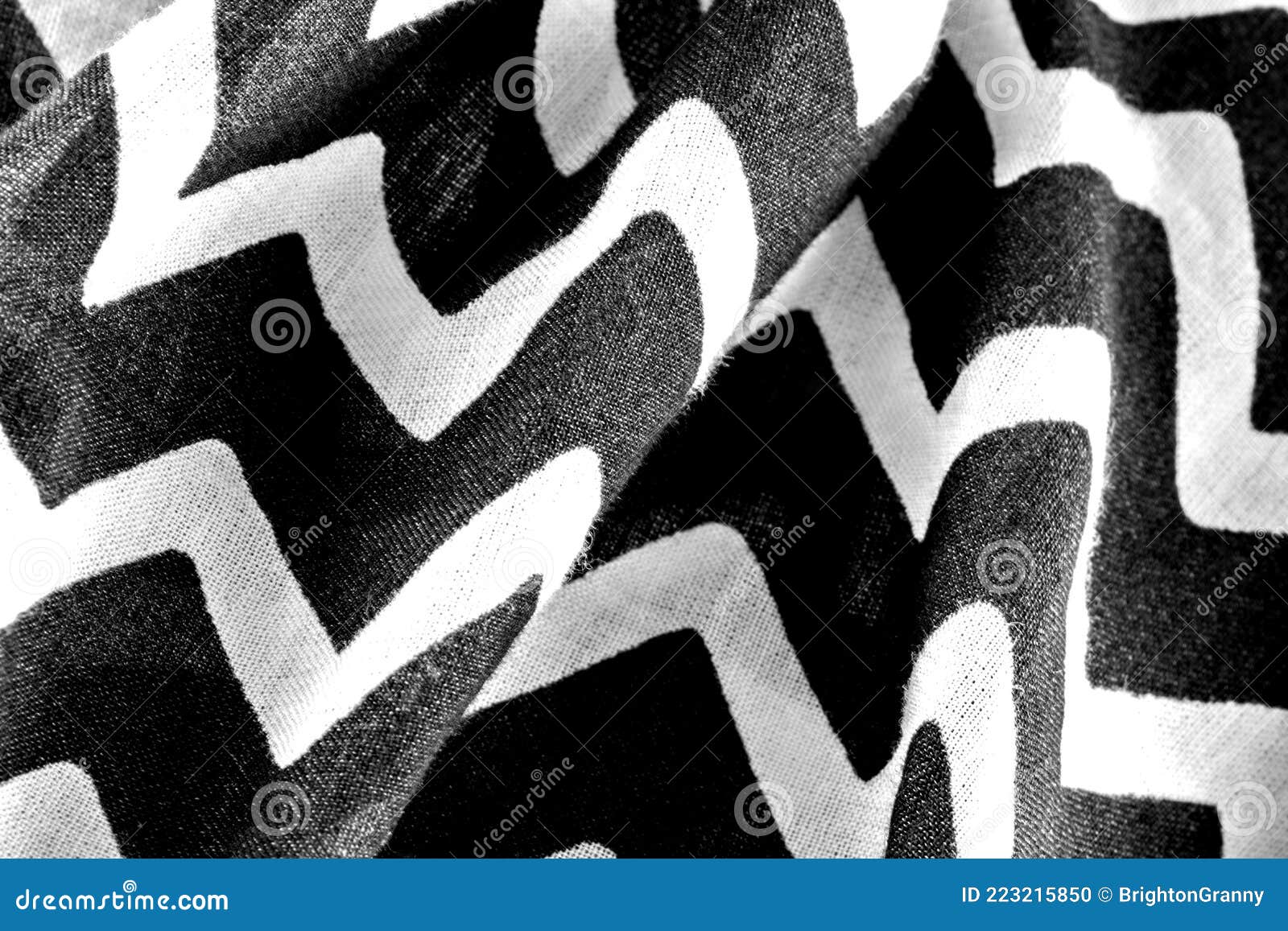 Black and White Chevron Fabric Stock Photo - Image of print, chevron ...