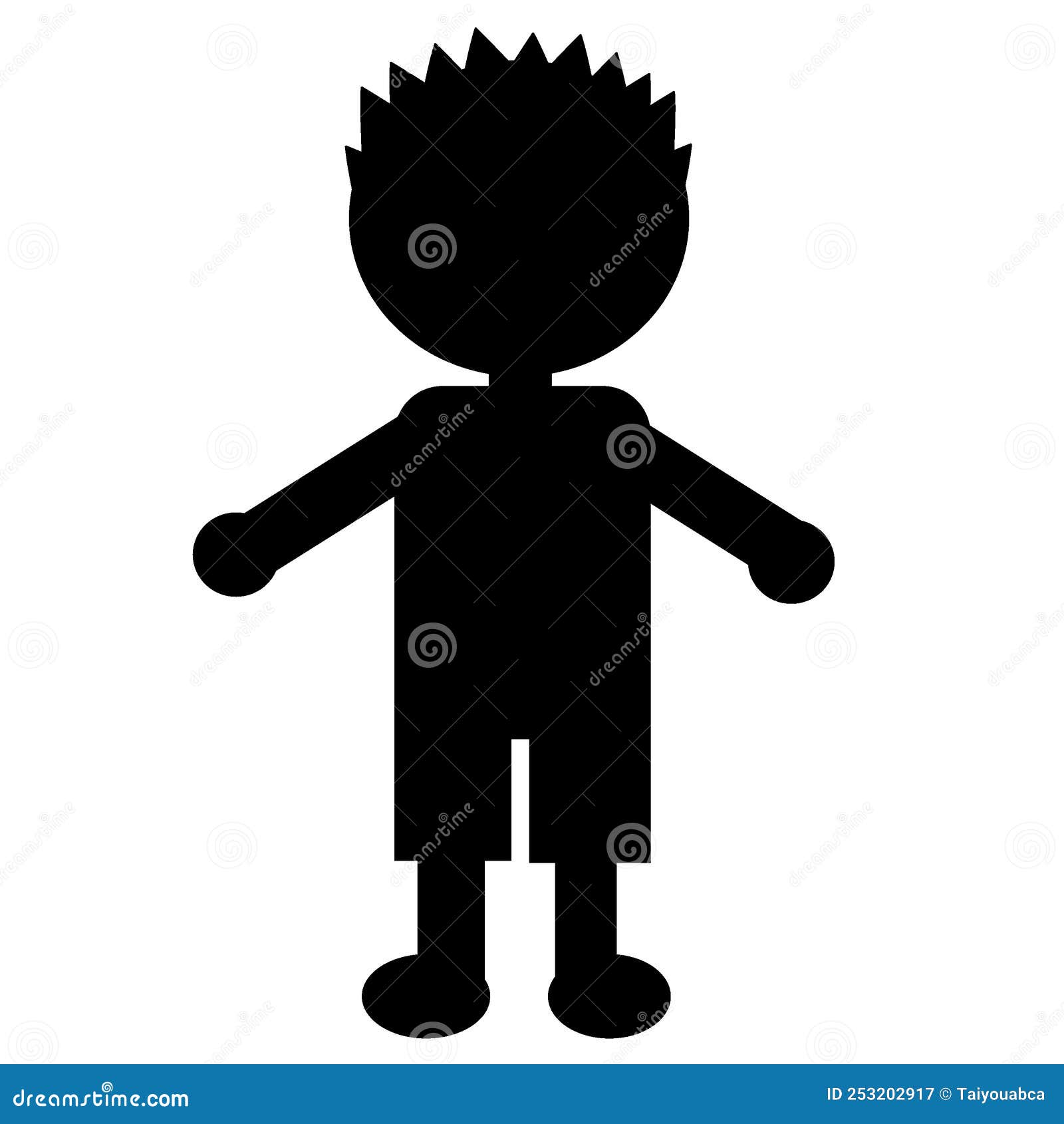 Black and White Child Symbol Stock Image - Illustration of child, font ...
