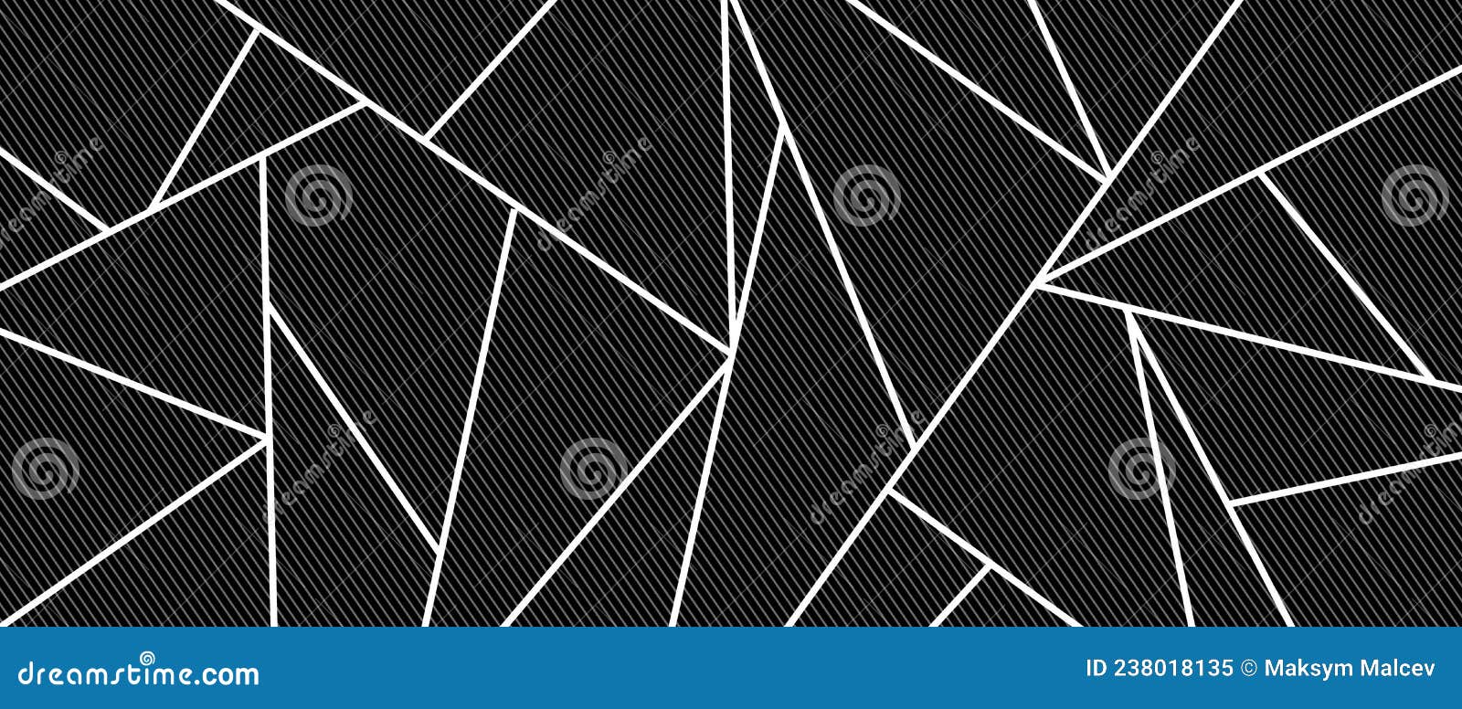 Black and White Chrome Lines Background. Mosaic Backdrop. Modern ...