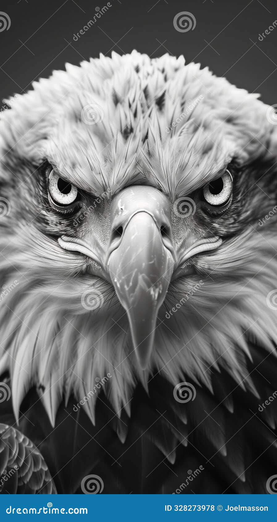 Close-up Of A Bald Eagle With An Open Mouth Against A Dramatic ...