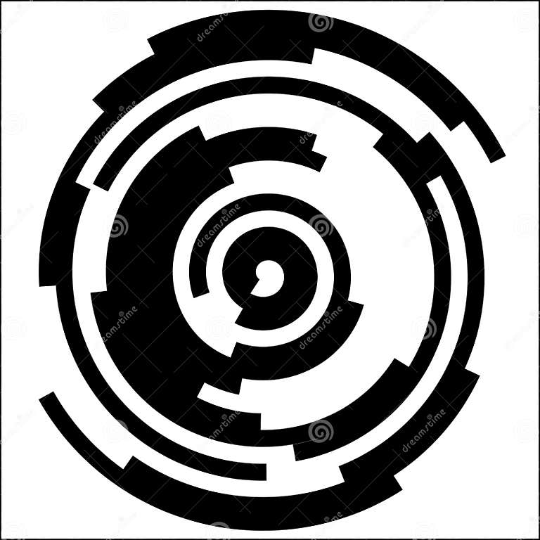 Black and White Circle Design Patterns Vector Stock Vector ...