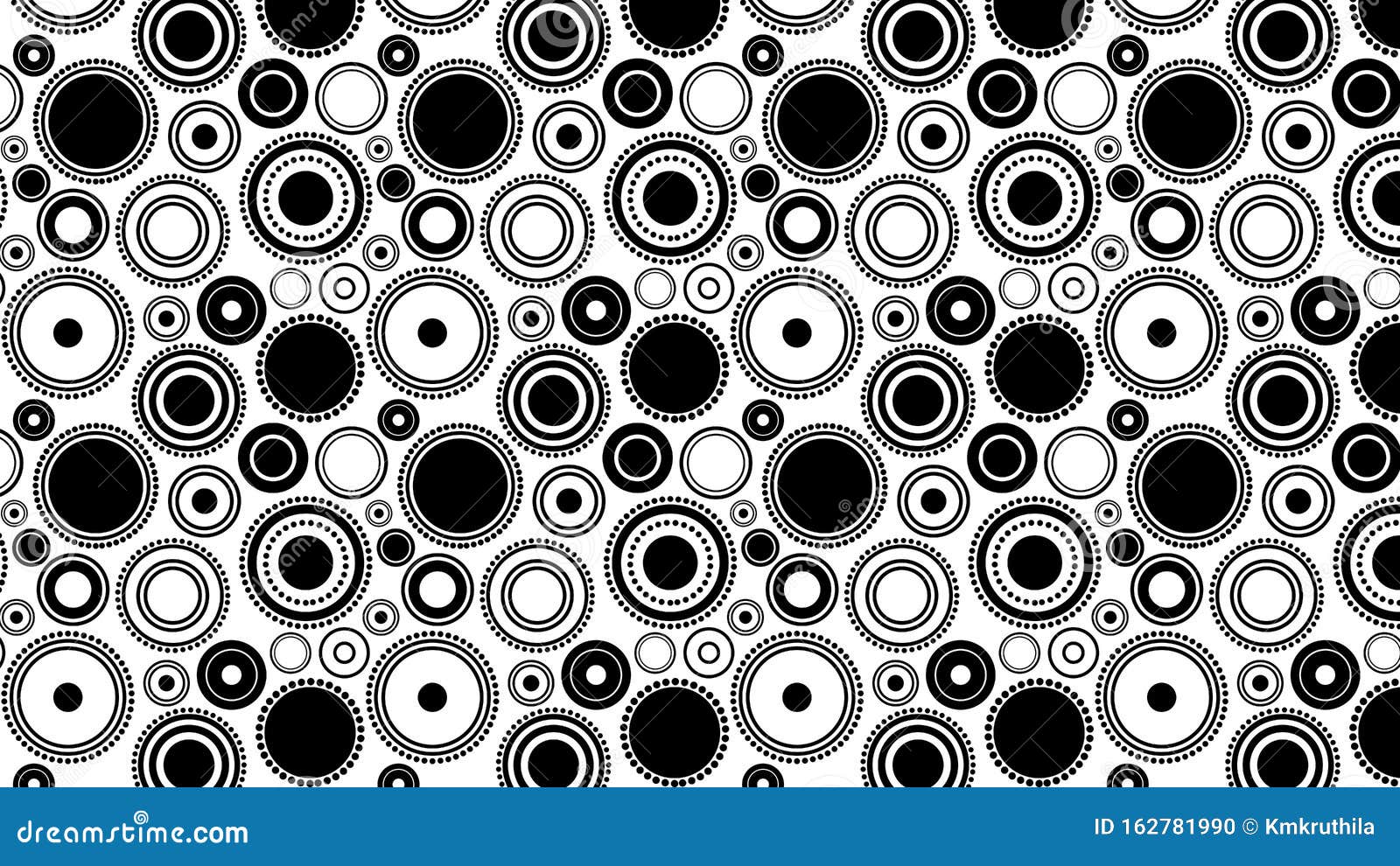 Black and White Circle Pattern Stock Vector - Illustration of geometry ...