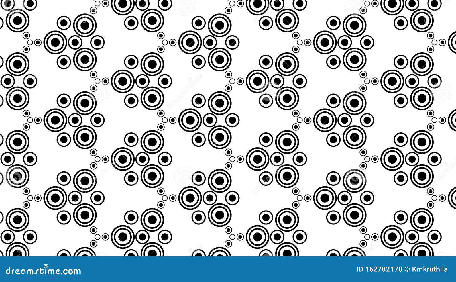 Black and White Circle Pattern Stock Vector - Illustration of seamless ...