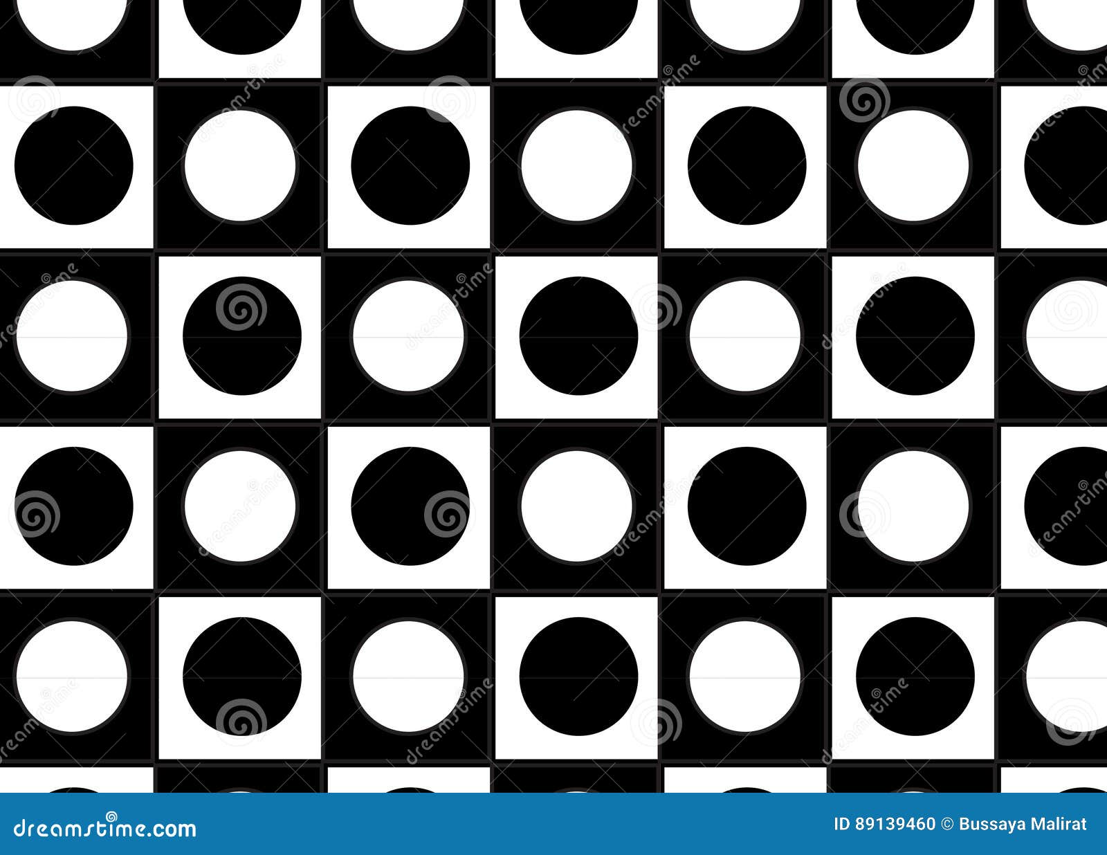 Black and White Circle Pattern Stock Illustration - Illustration of ...