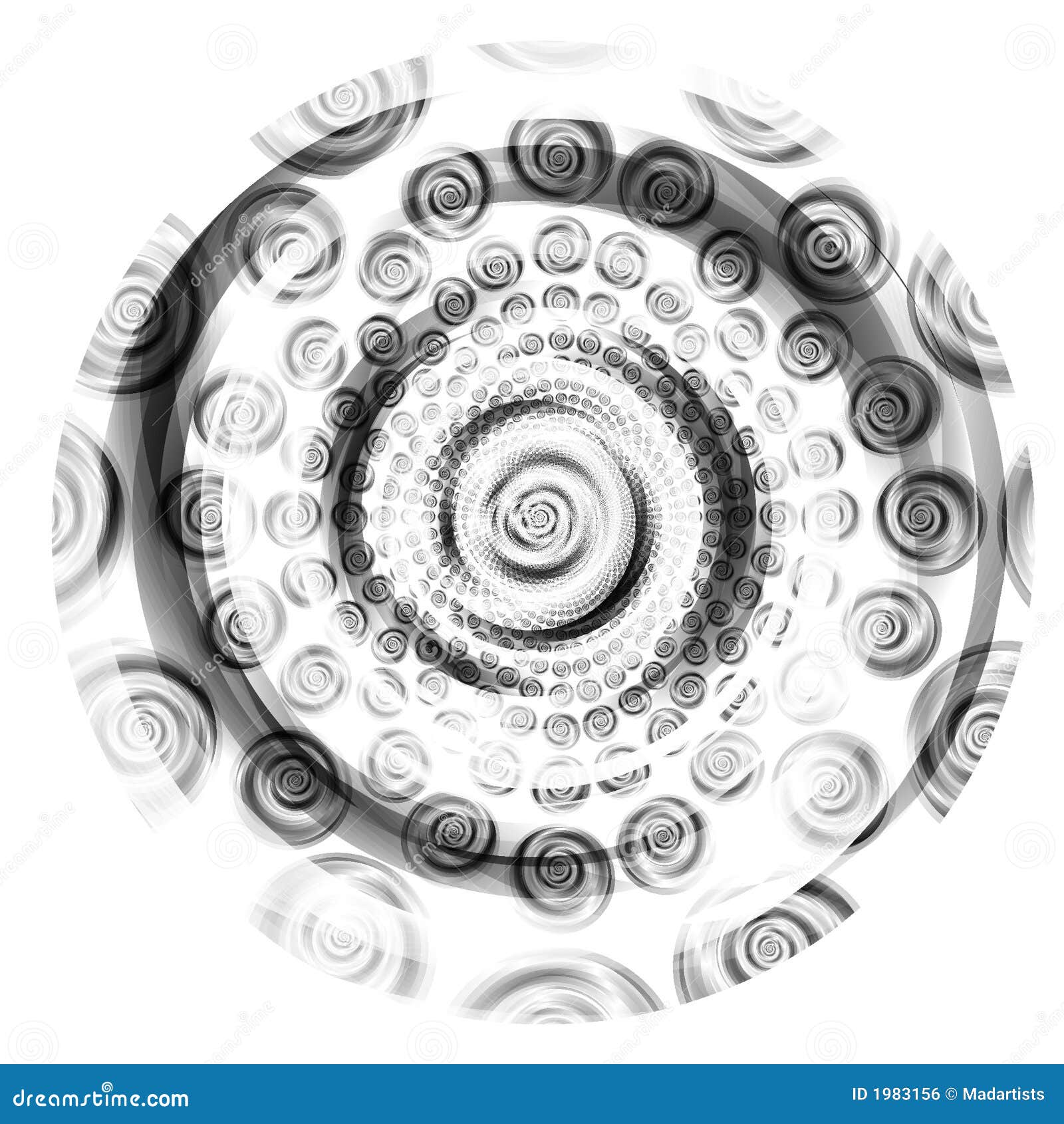 Black and White Circle Swirls Stock Photo - Image of colours, layers ...