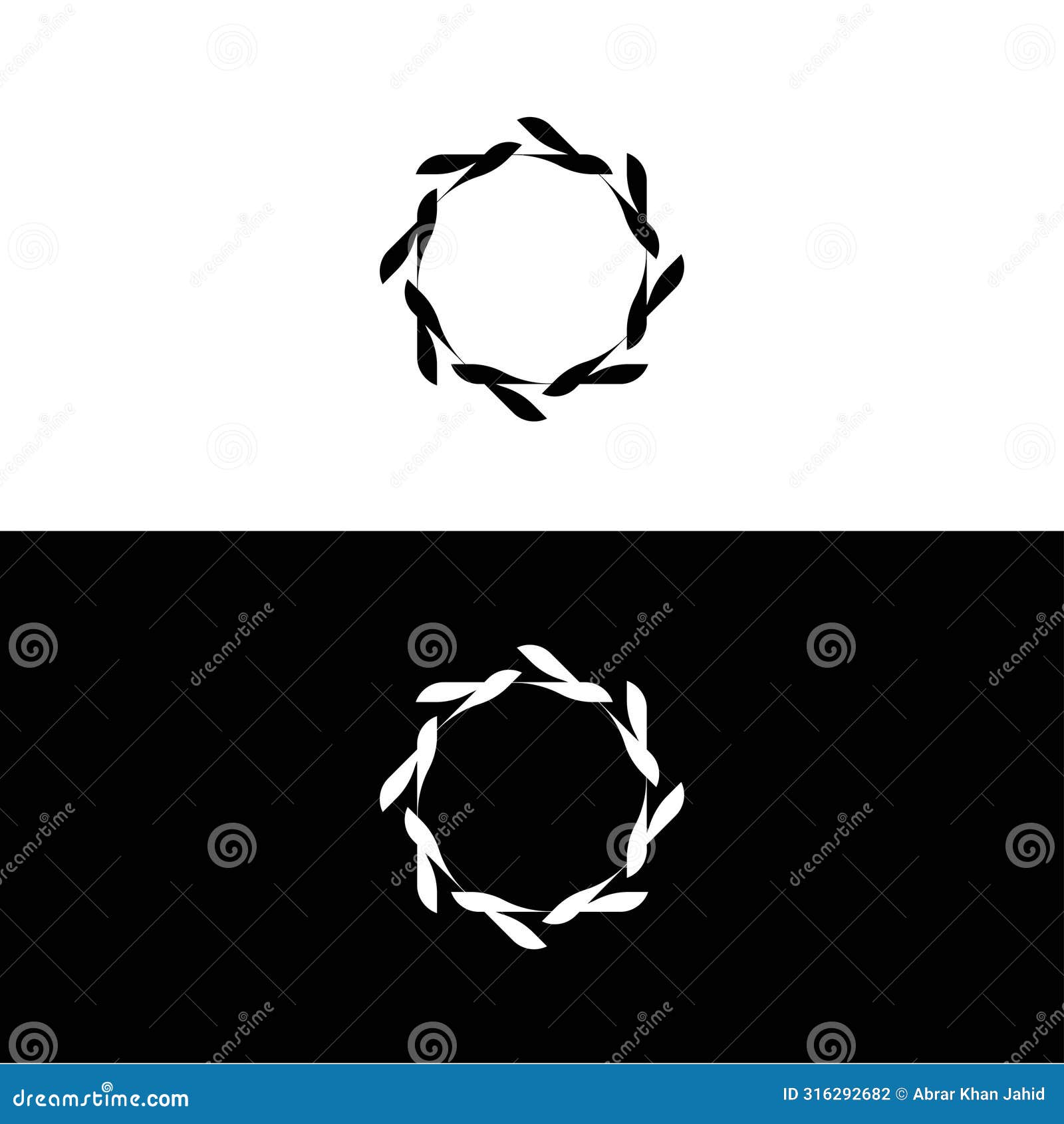 Black and White Circle Vector Logo Illustration Design . Circle Logo ...